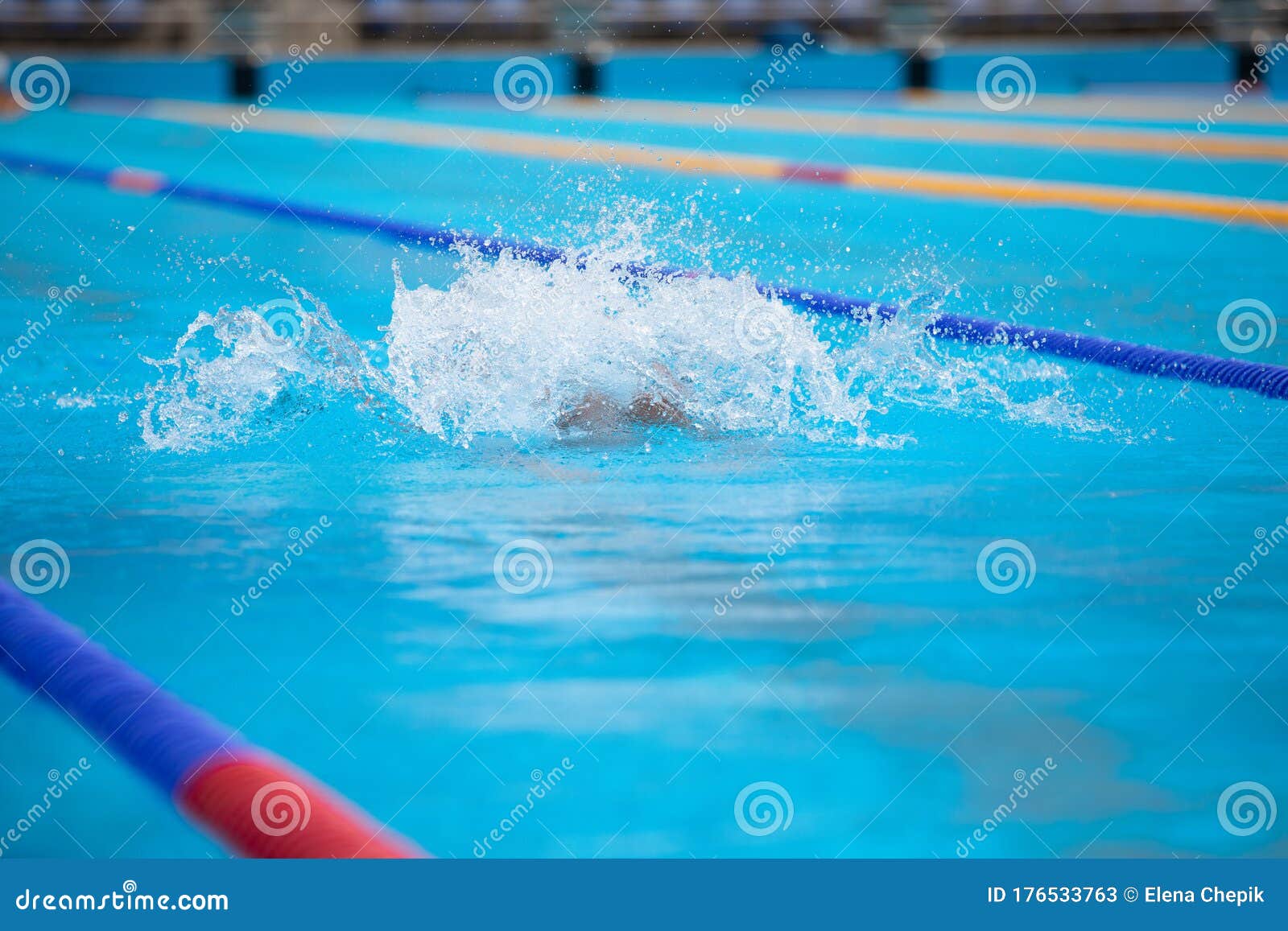 Water Splash in Swimming Pool. Summer Vacation Holiday. Stock Image ...
