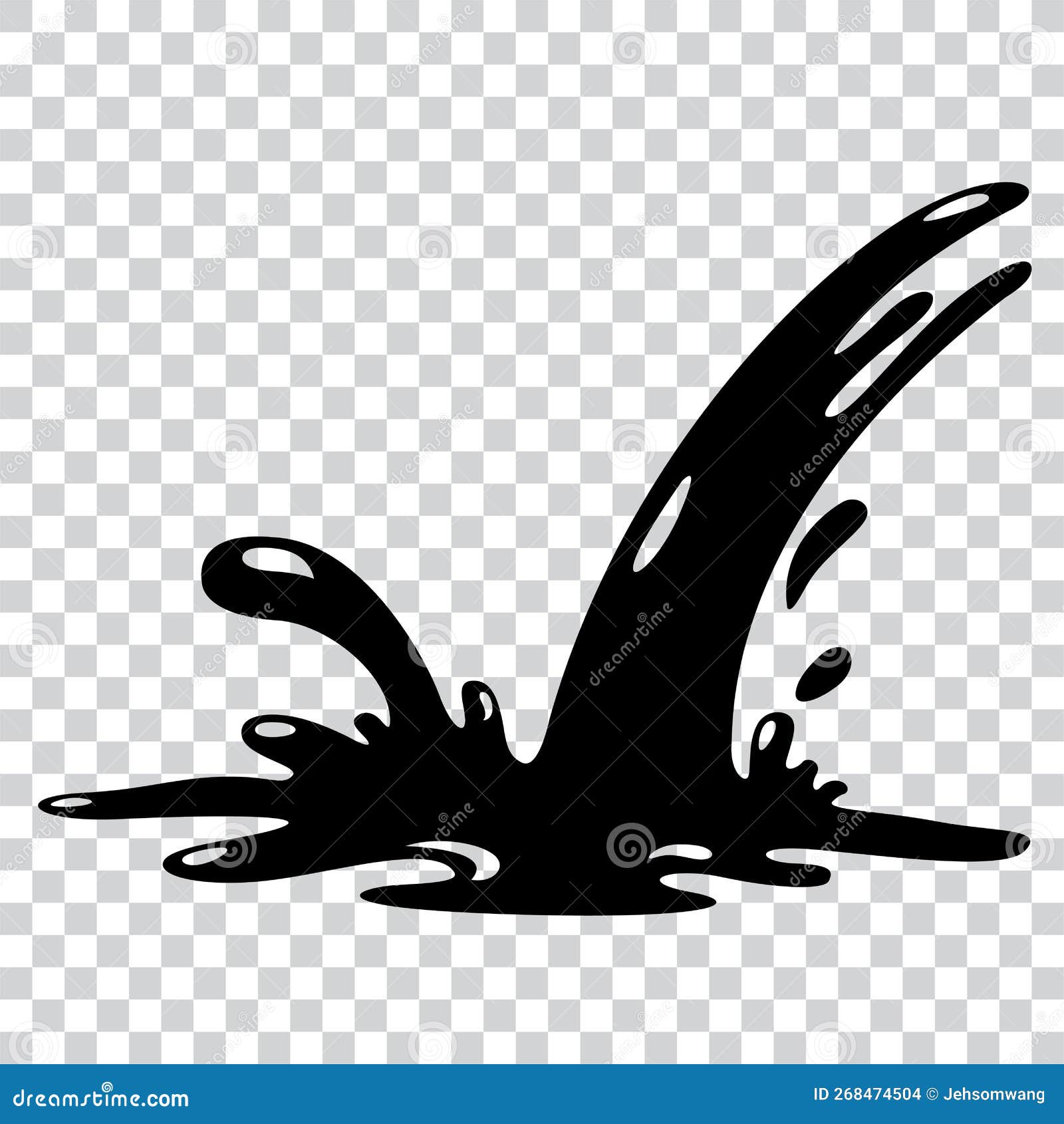 Water splash symbol stock vector. Illustration of raindrop - 268474504