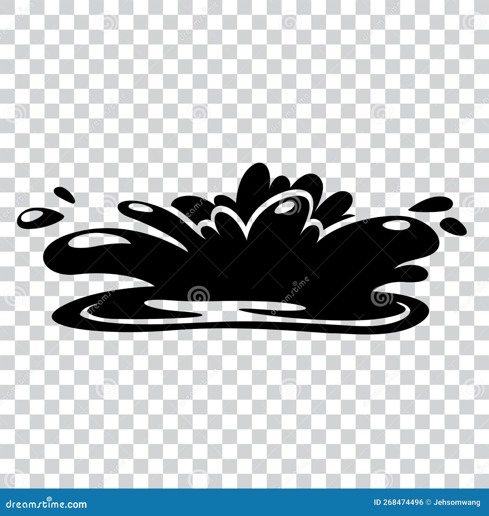 Water splash symbol stock vector. Illustration of drink - 268474496