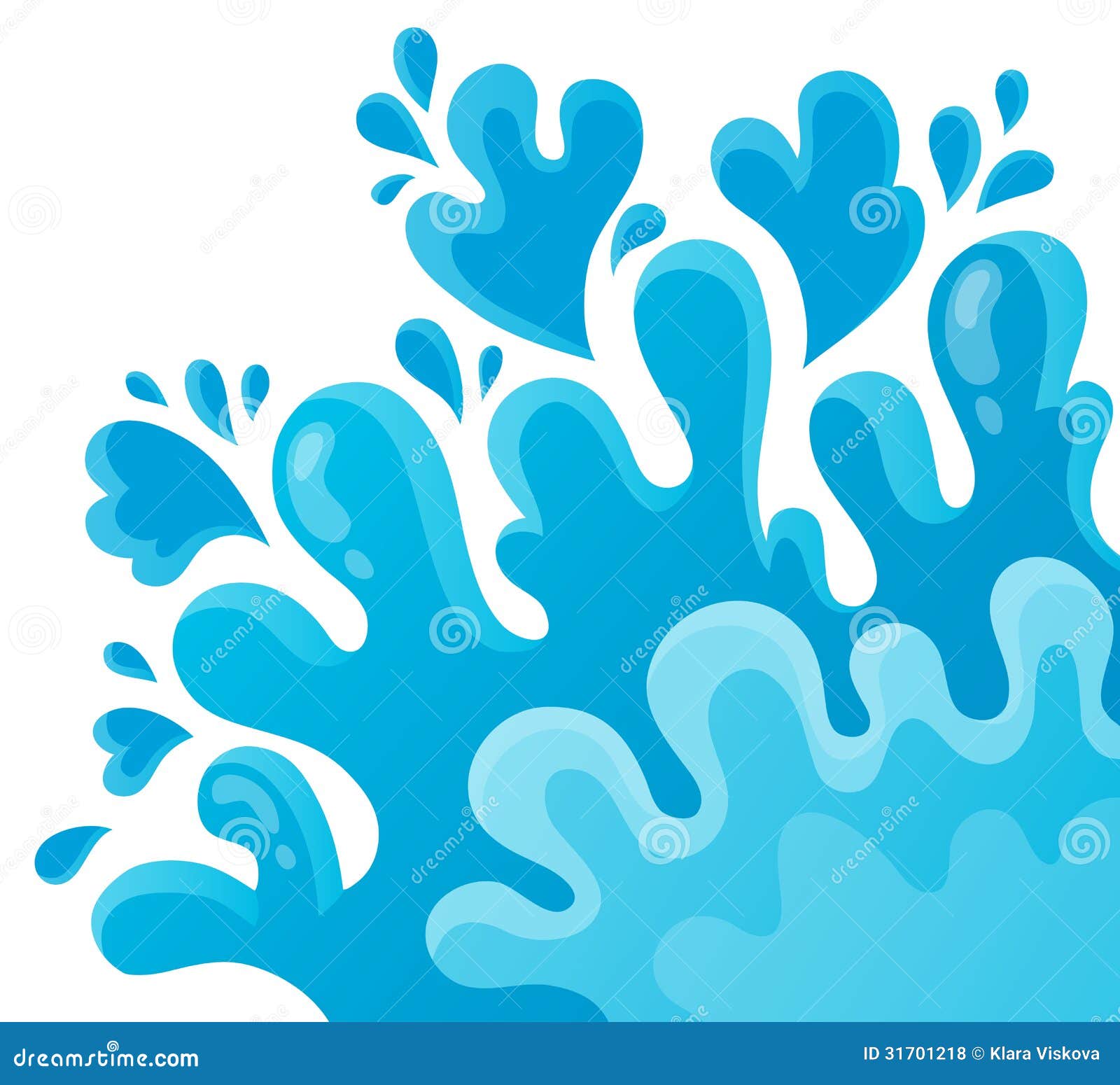 Water splash theme image 2 stock vector. Illustration of stylized ...