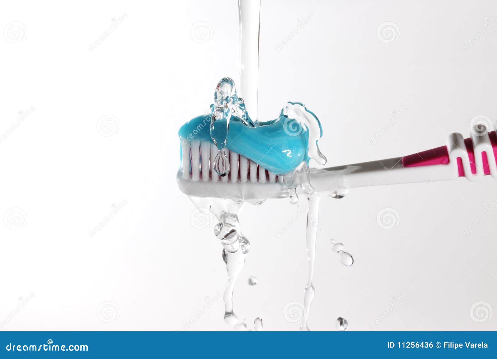 Water Splash in a Toothbrush Stock Photo - Image of equipment, brush ...