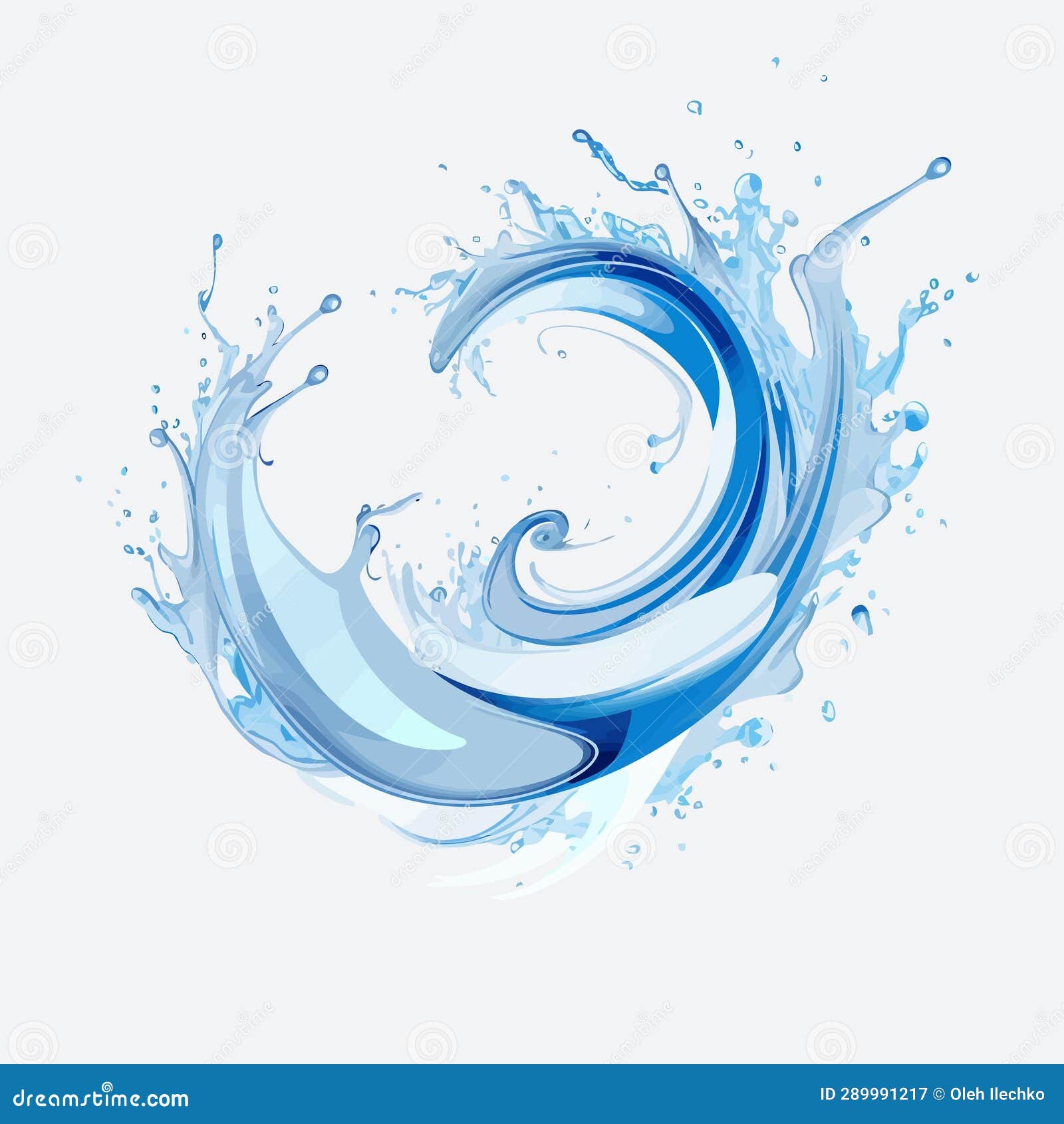 Water Splash Vector Flat Minimalistic Isolated Illustration Stock ...