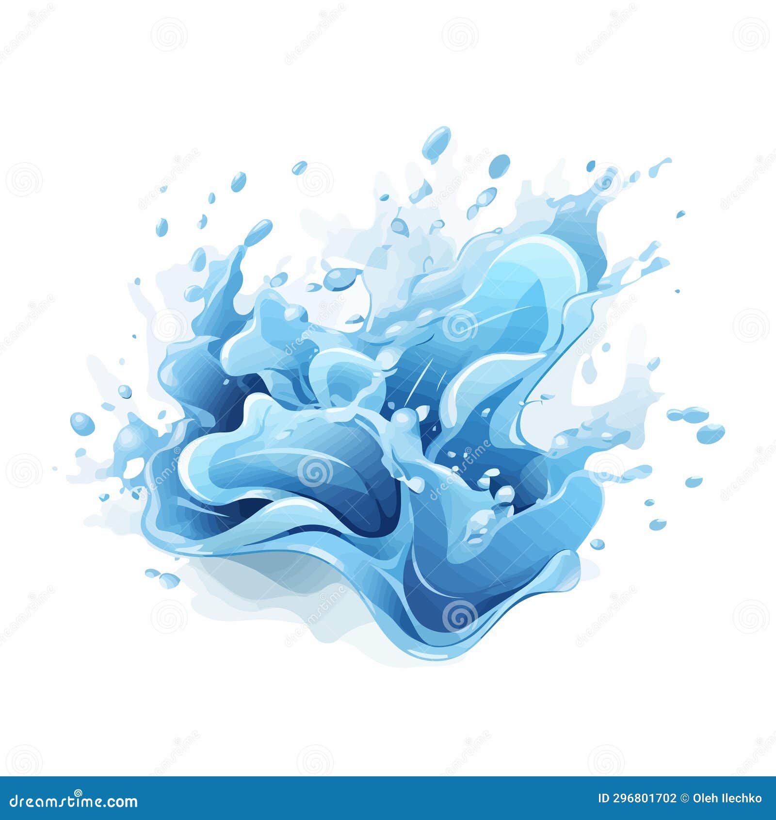 Water Splash Vector Flat Minimalistic Isolated Illustration Stock ...