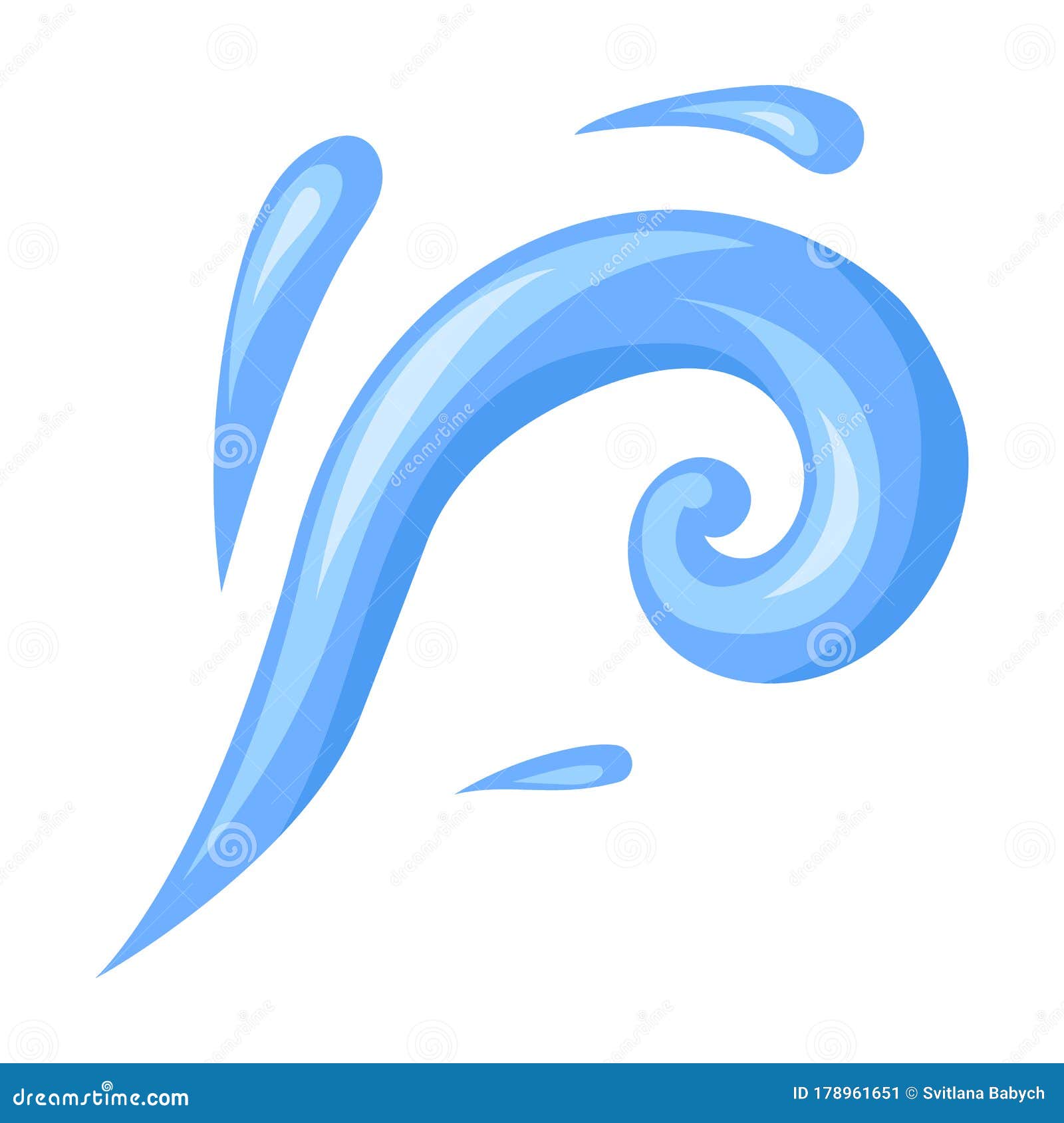 Water Splash Vector Icon.Cartoon Vector Icon Isolated on White ...