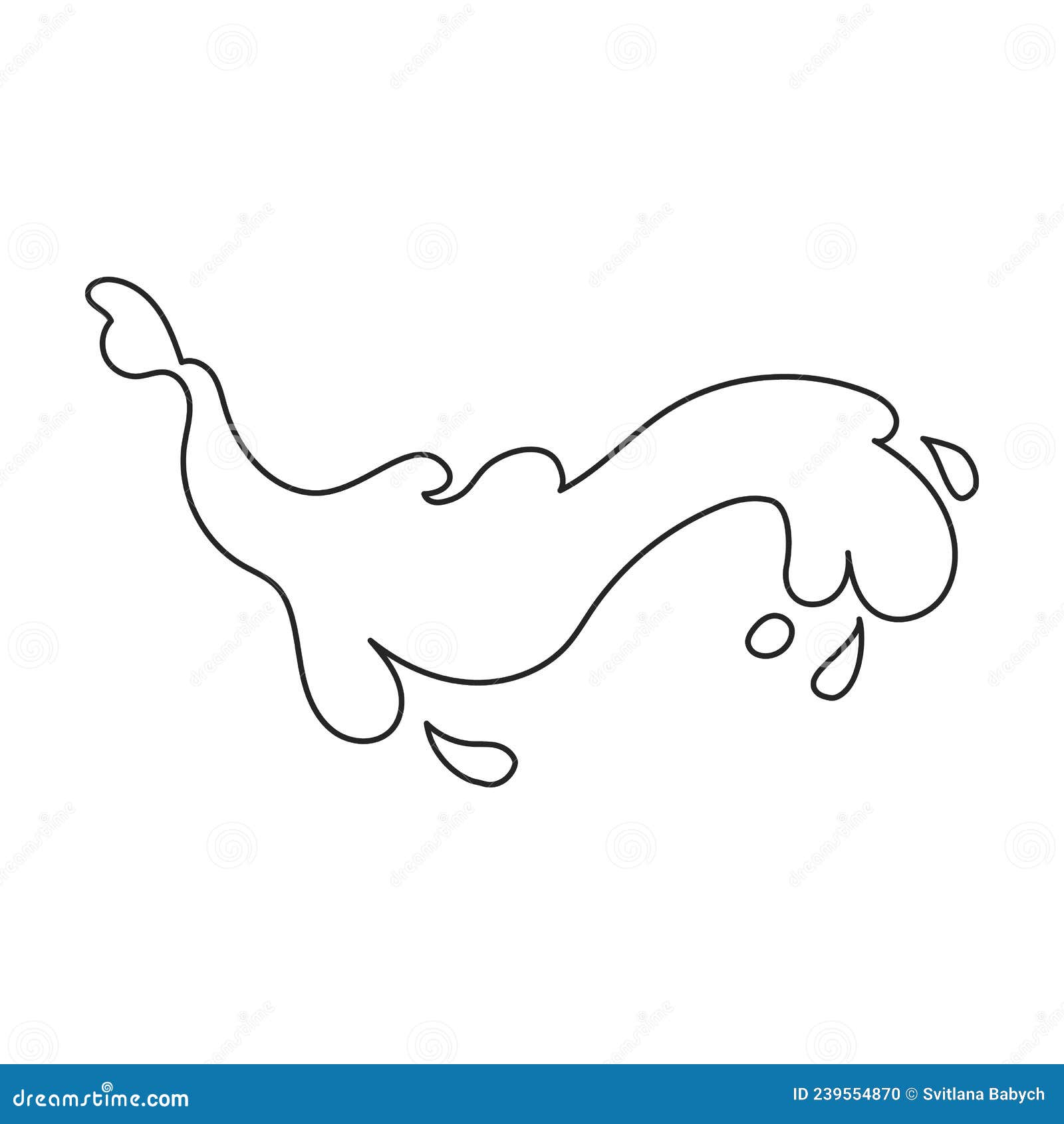 Water Splash Outline