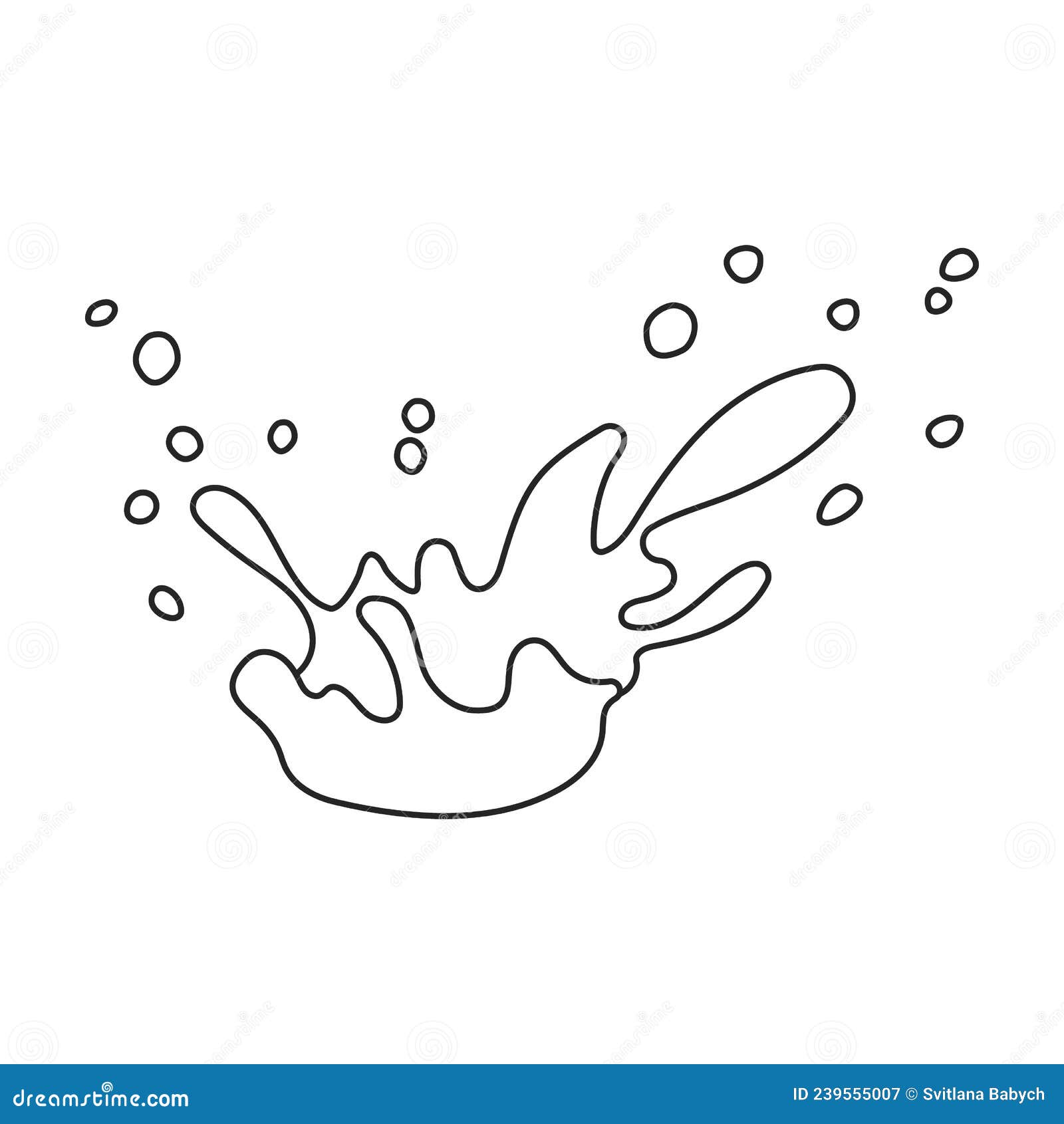 Water Splash Clipart Outline