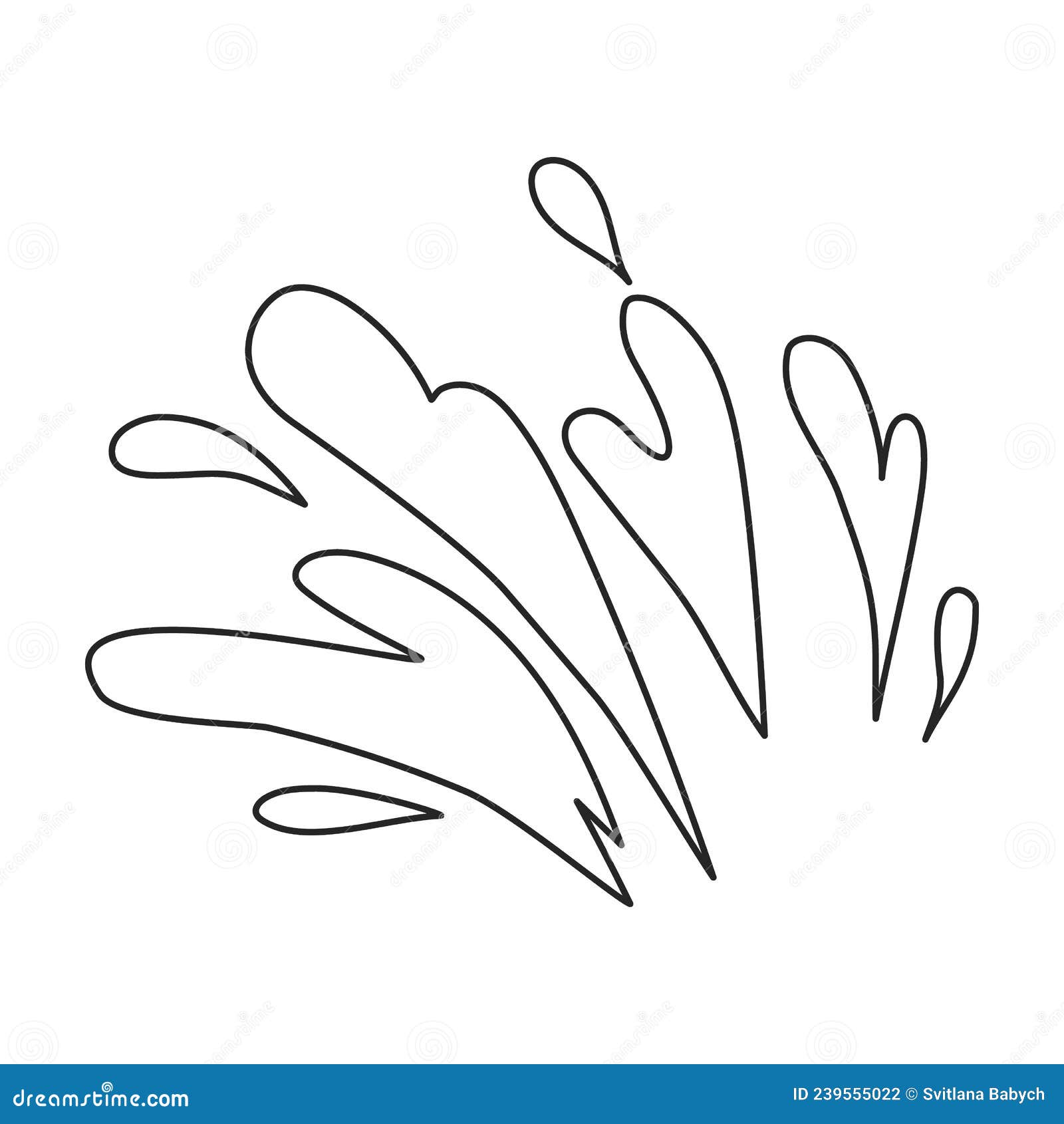 Water Splash Vector Icon.Outline Vector Icon Isolated on White ...