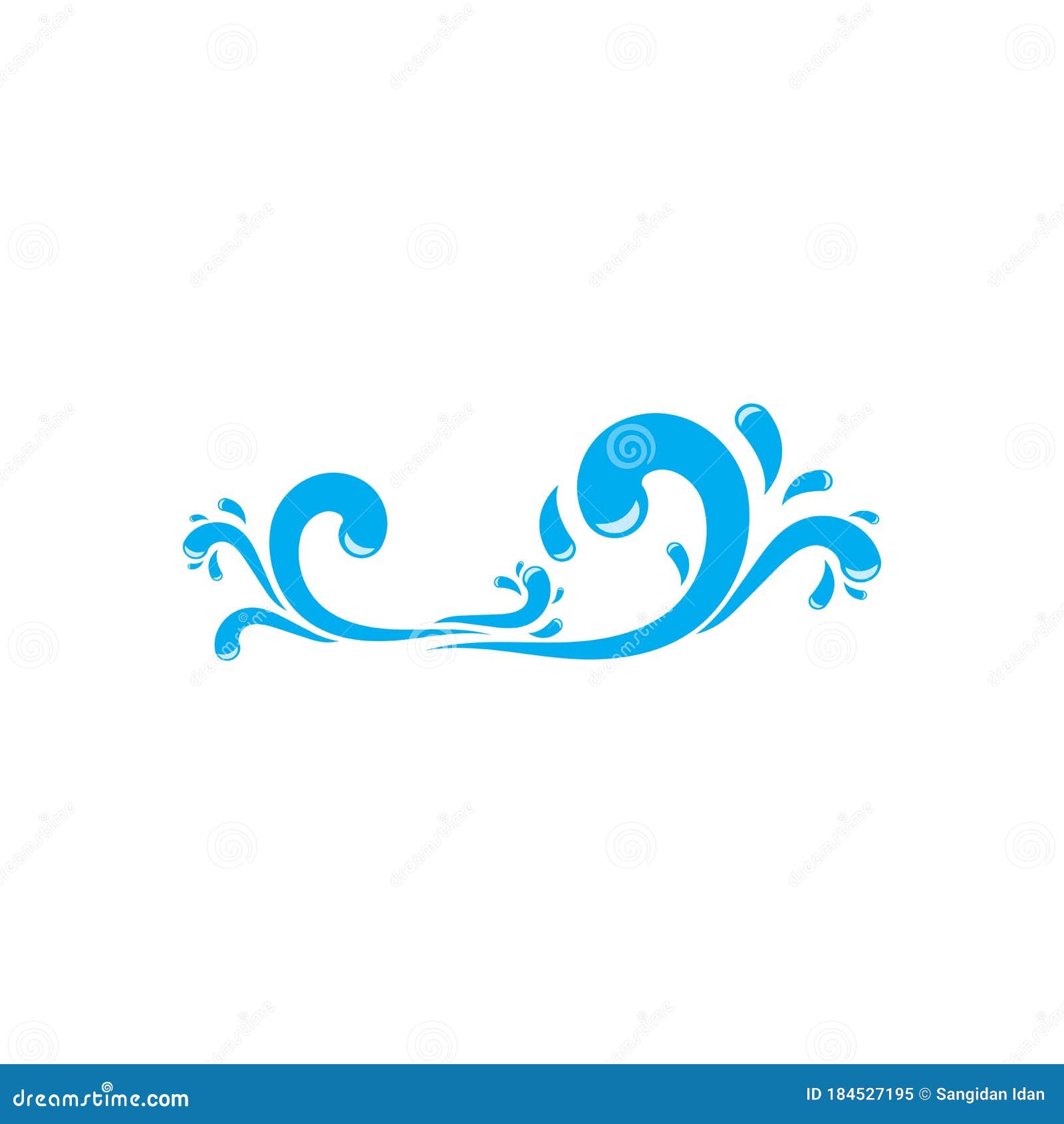 Water Splash Vector Illustration Design Stock Vector - Illustration of ...