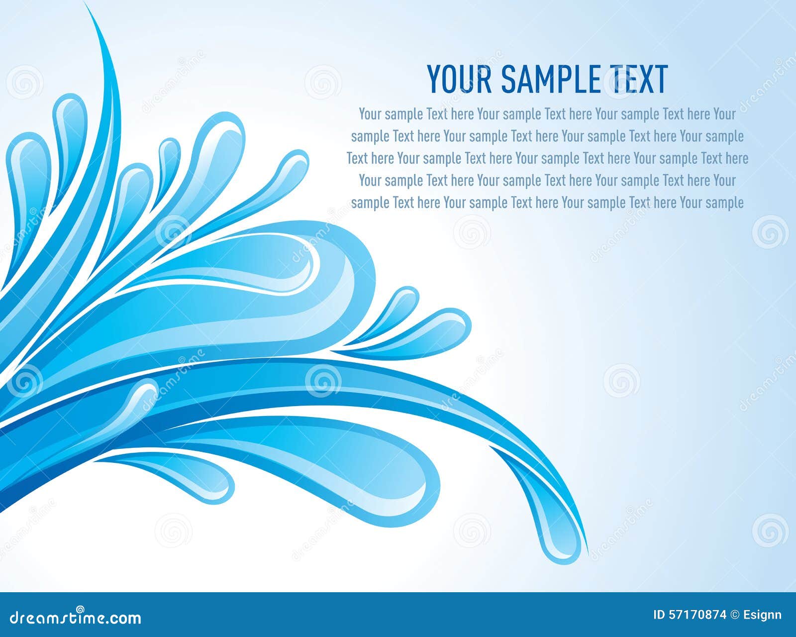 Water Splash. Vector Illustration Stock Vector - Illustration of color ...