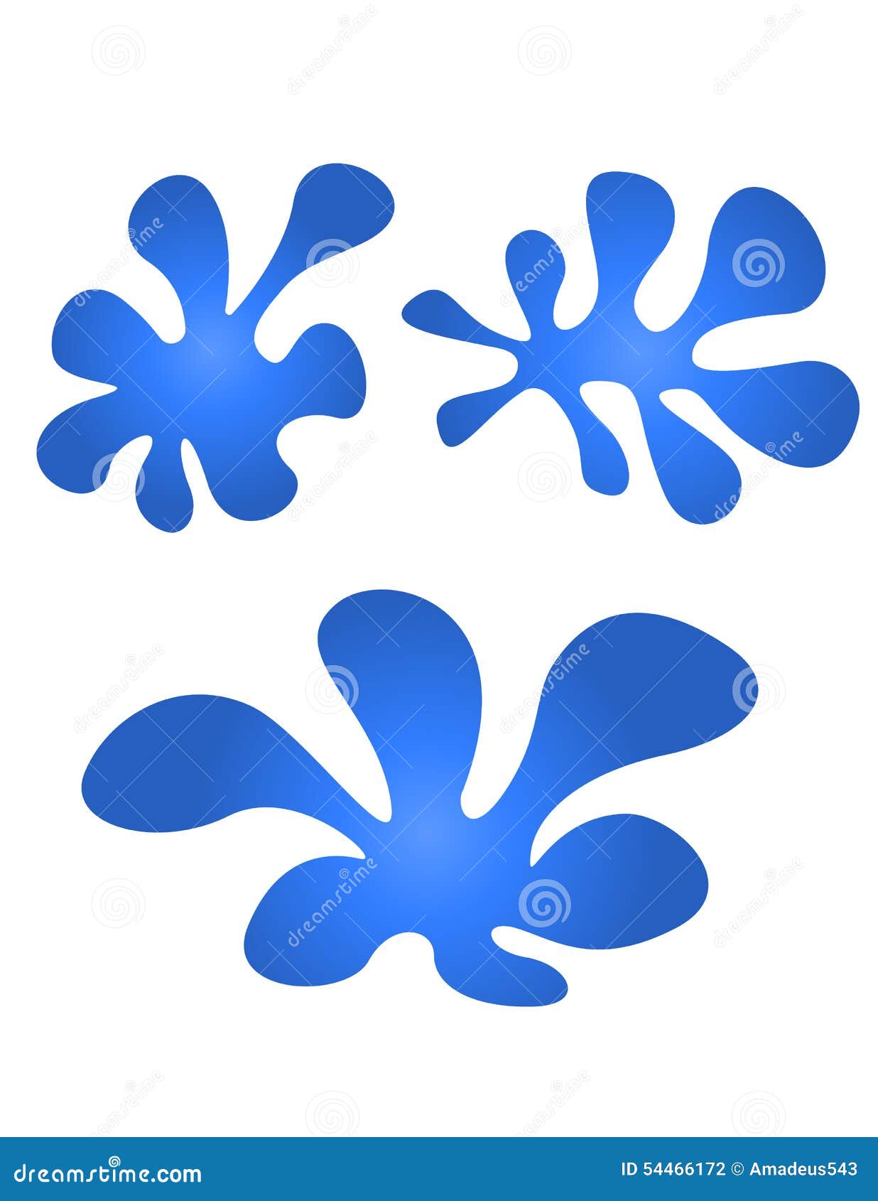 Water Splash Vector Illustration Simple Design Set 1 Stock Vector ...