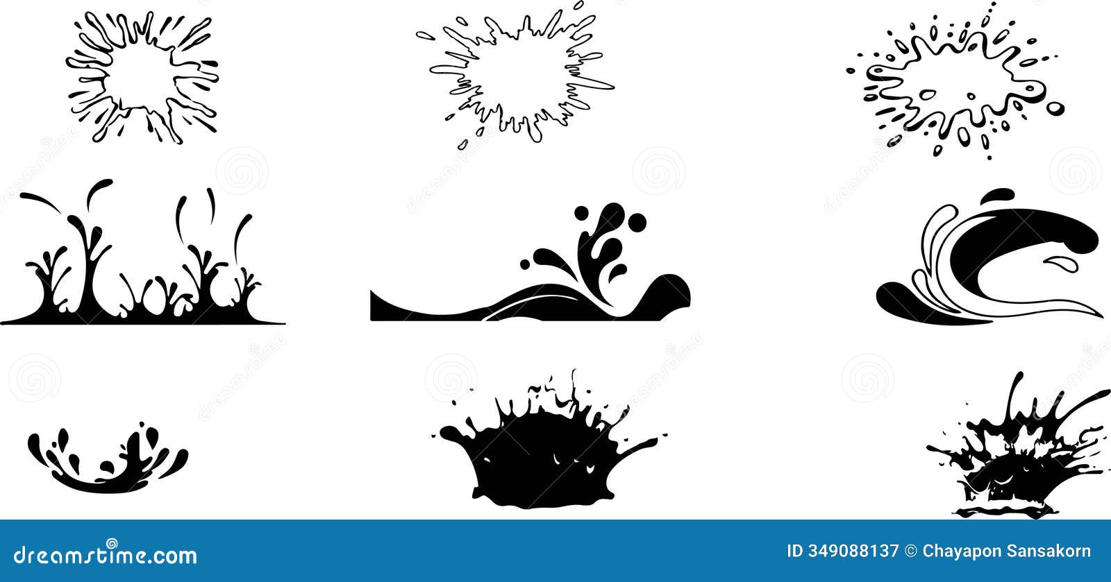 Water Splash Vector Isolated on Background Stock Vector - Illustration ...