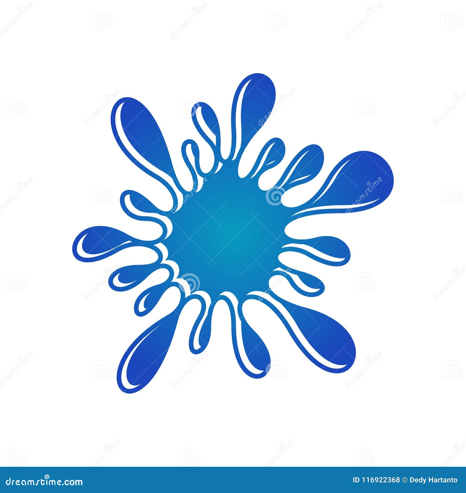 Water Splash Vector Template Stock Vector - Illustration of melt, flow ...
