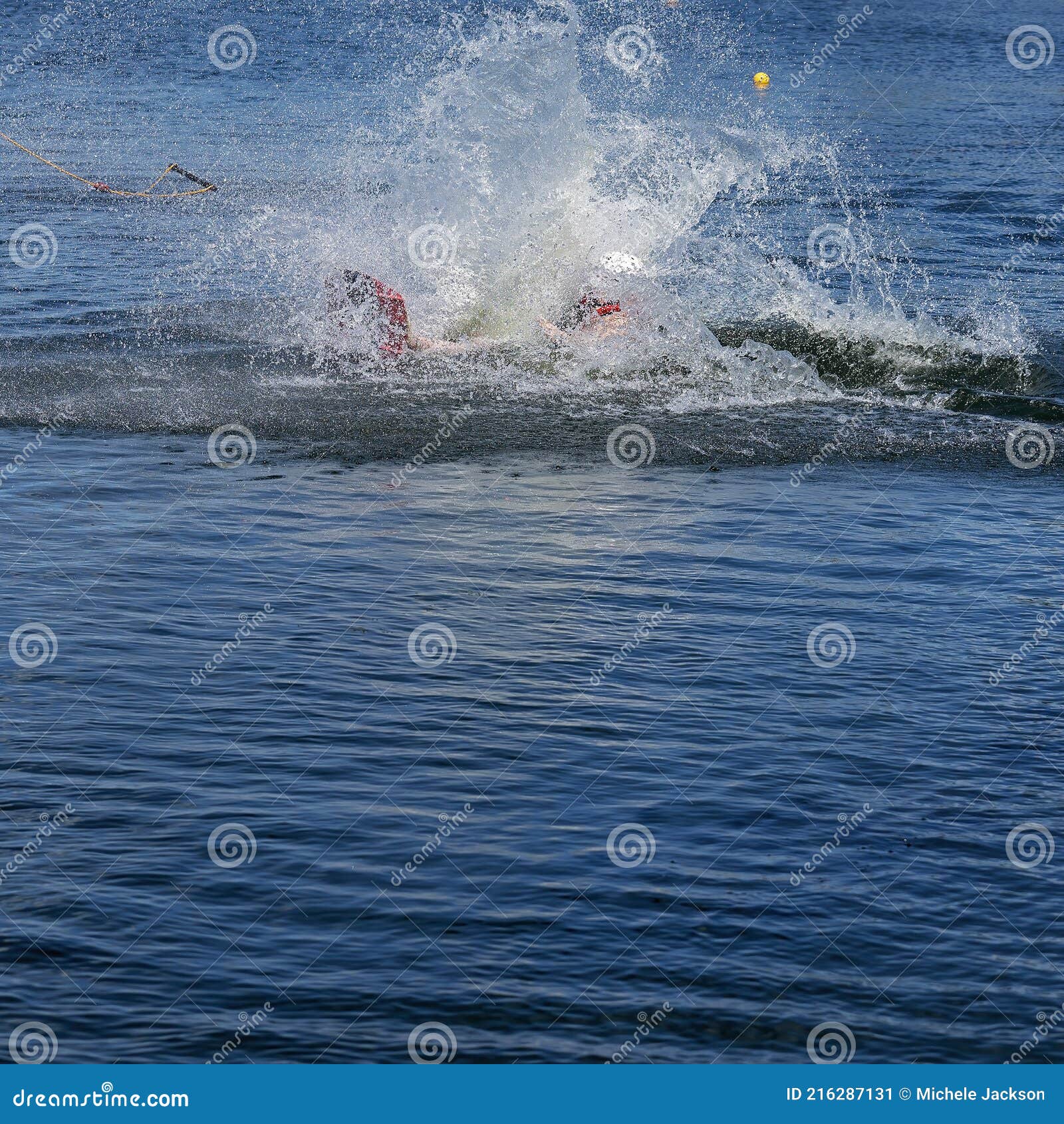 Water Splash with Wakeboard Crash Stock Image - Image of unidentifiable ...