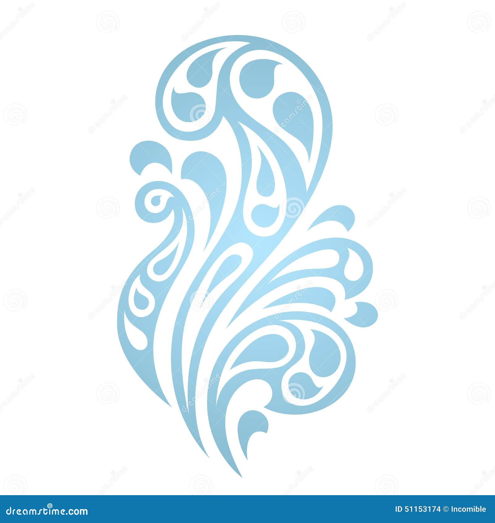 Water Splash Waves Abstract Design Element Stock Vector - Illustration ...