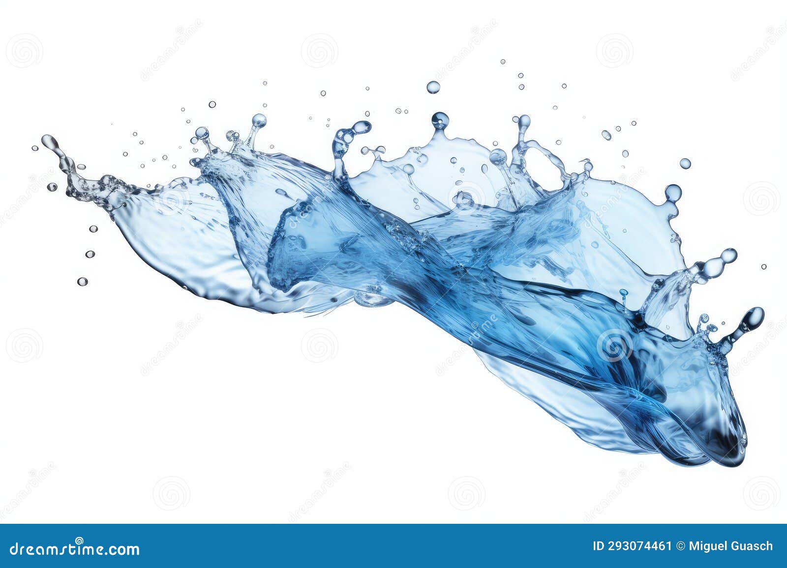 Water Splash on White Background Stock Illustration - Illustration of ...