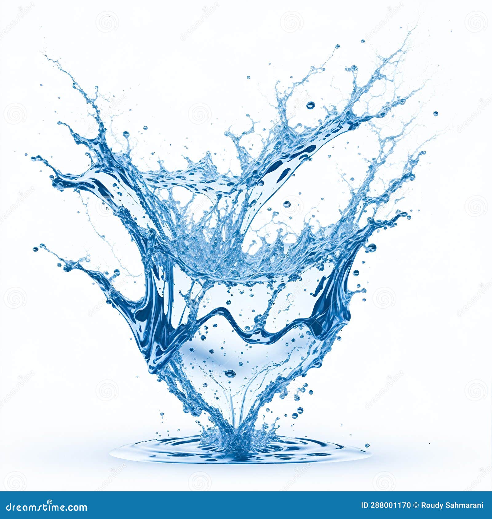 Water Splash on a White Background Stock Photo - Image of fluid, clear ...