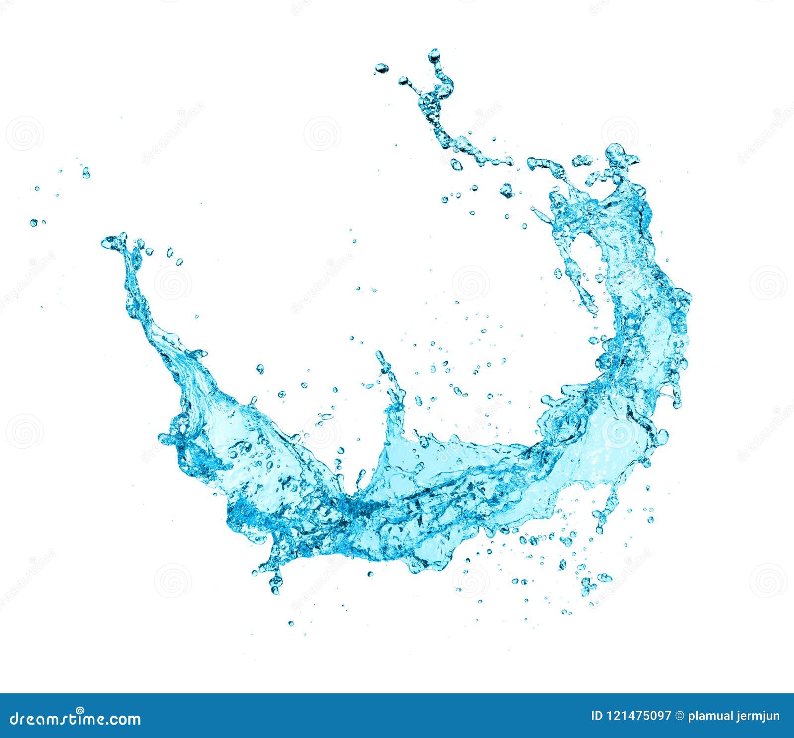 Water Splash on white. stock image. Image of water, macro - 121475097