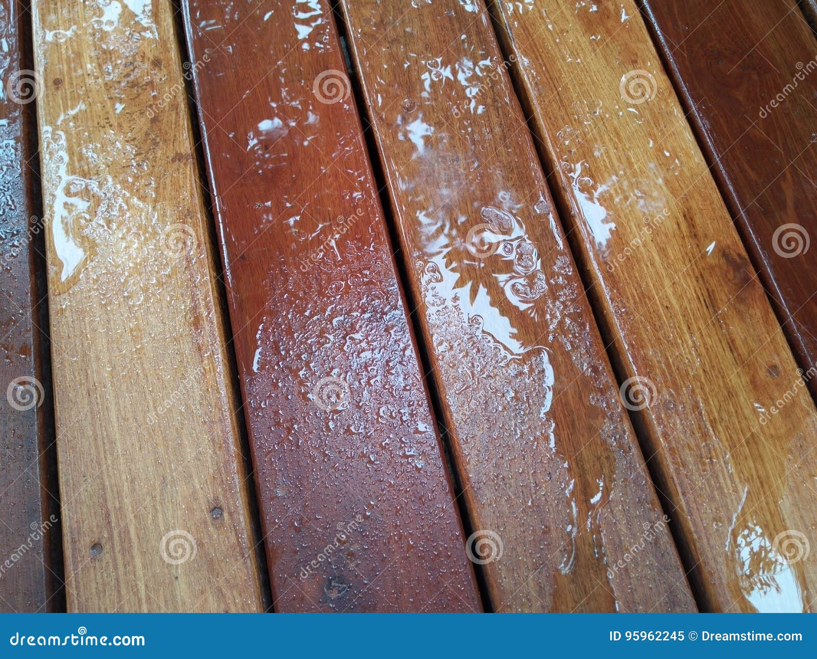 Water Splash on the Wooden Floor Stock Image - Image of strong ...