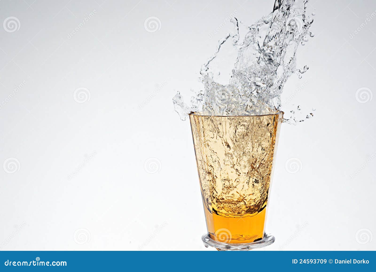 Water Splash in Yellow Drinking Glass Stock Image - Image of ...