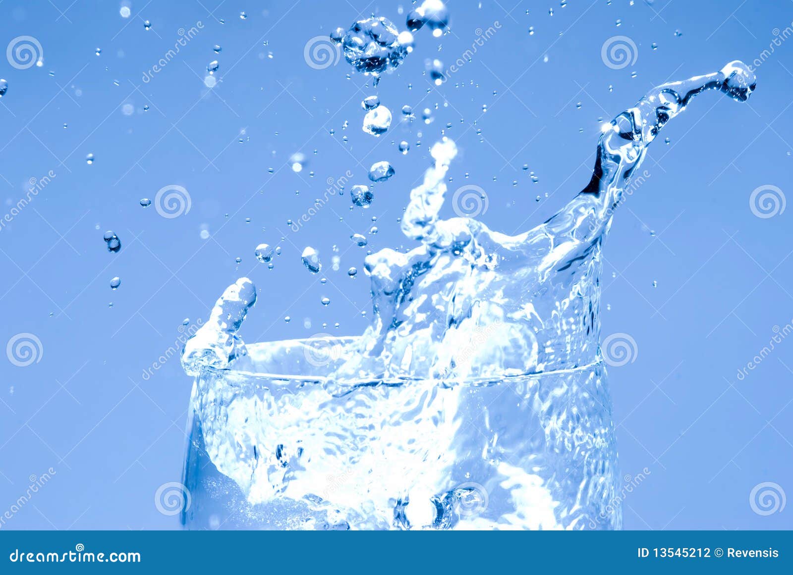 Water Splashed Out of the Glass Stock Photo - Image of flow, bubble ...