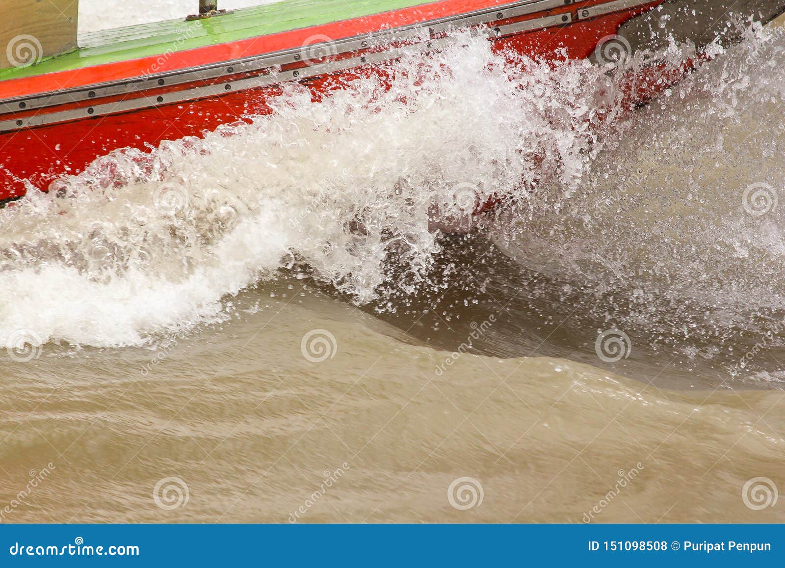 Water Splashed from a Speed Boat in the River Stock Photo - Image of ...