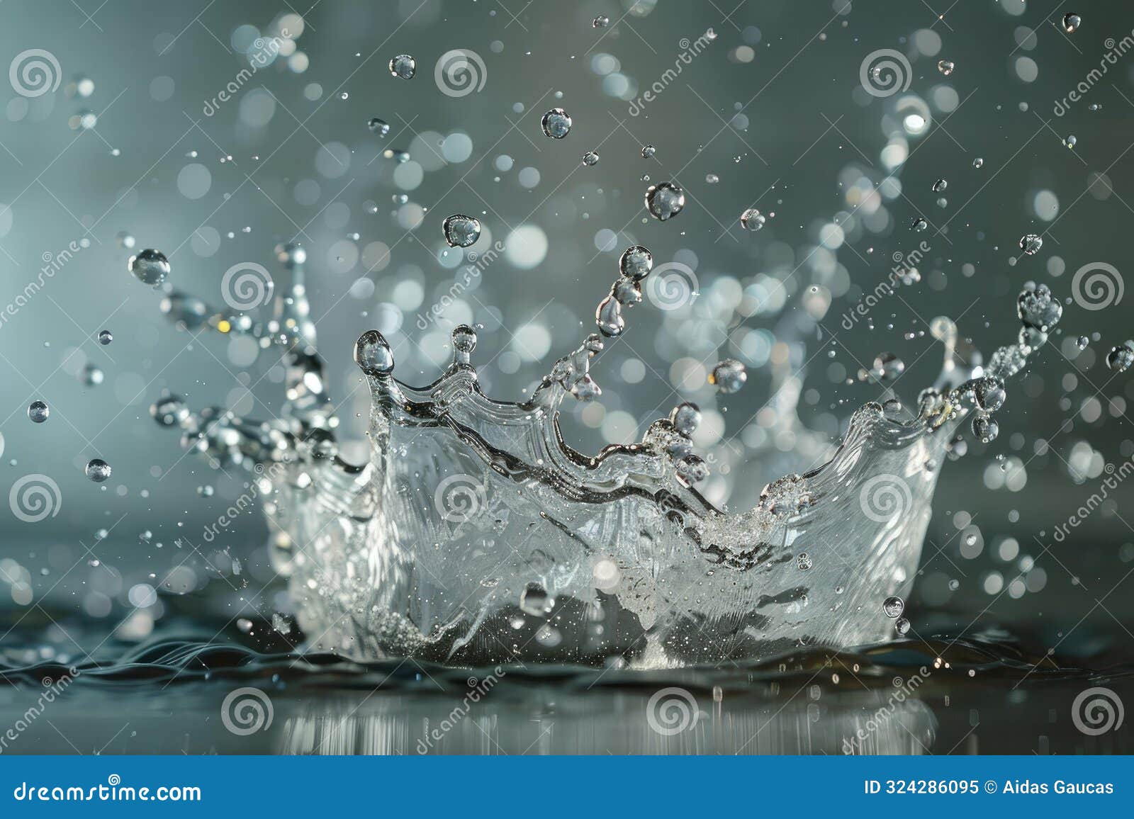 Water Splashes Against Sleek Modern Backdrop Symbolizing ...
