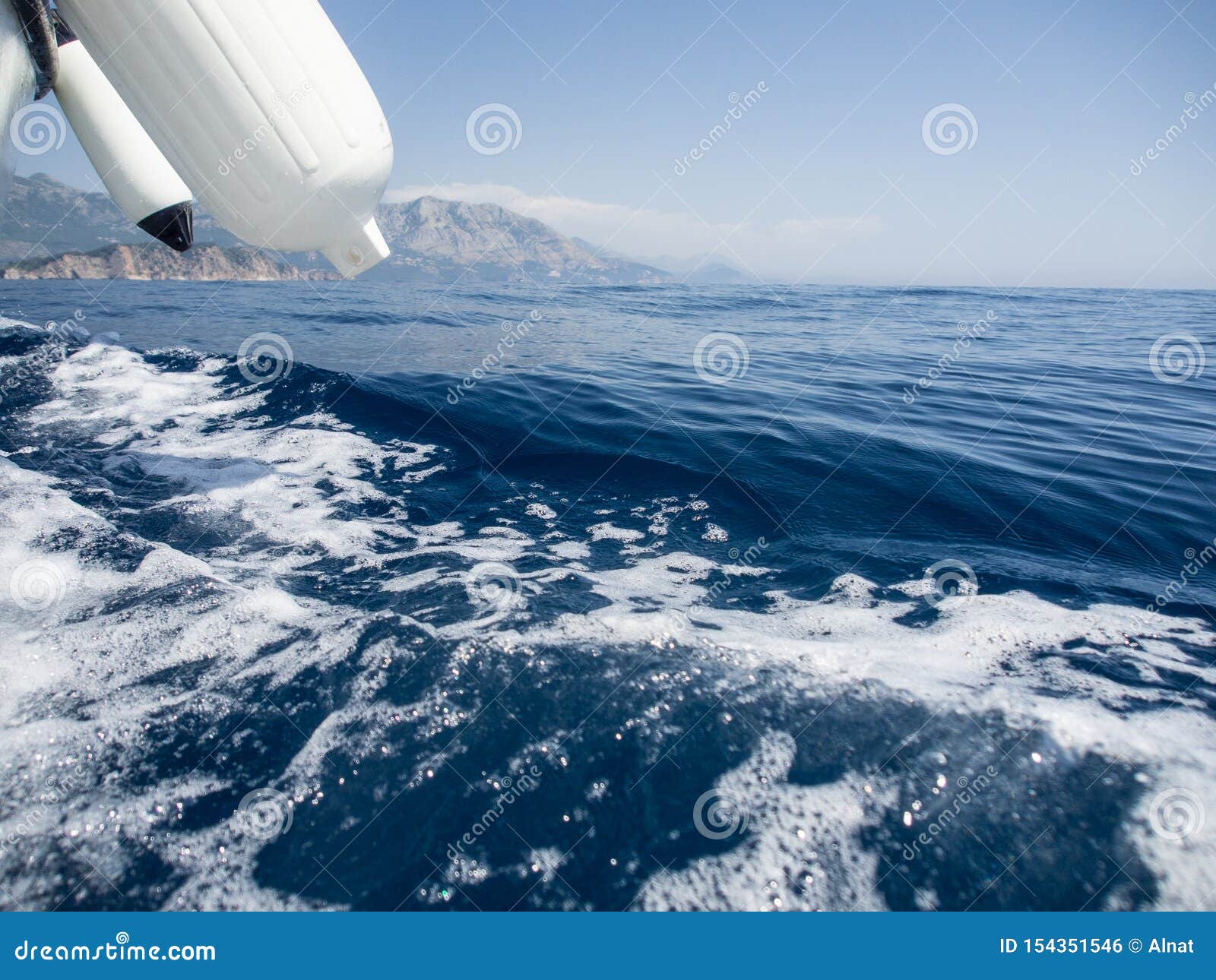 Water Splashes at the Board of a Boat Stock Photo - Image of yacht ...