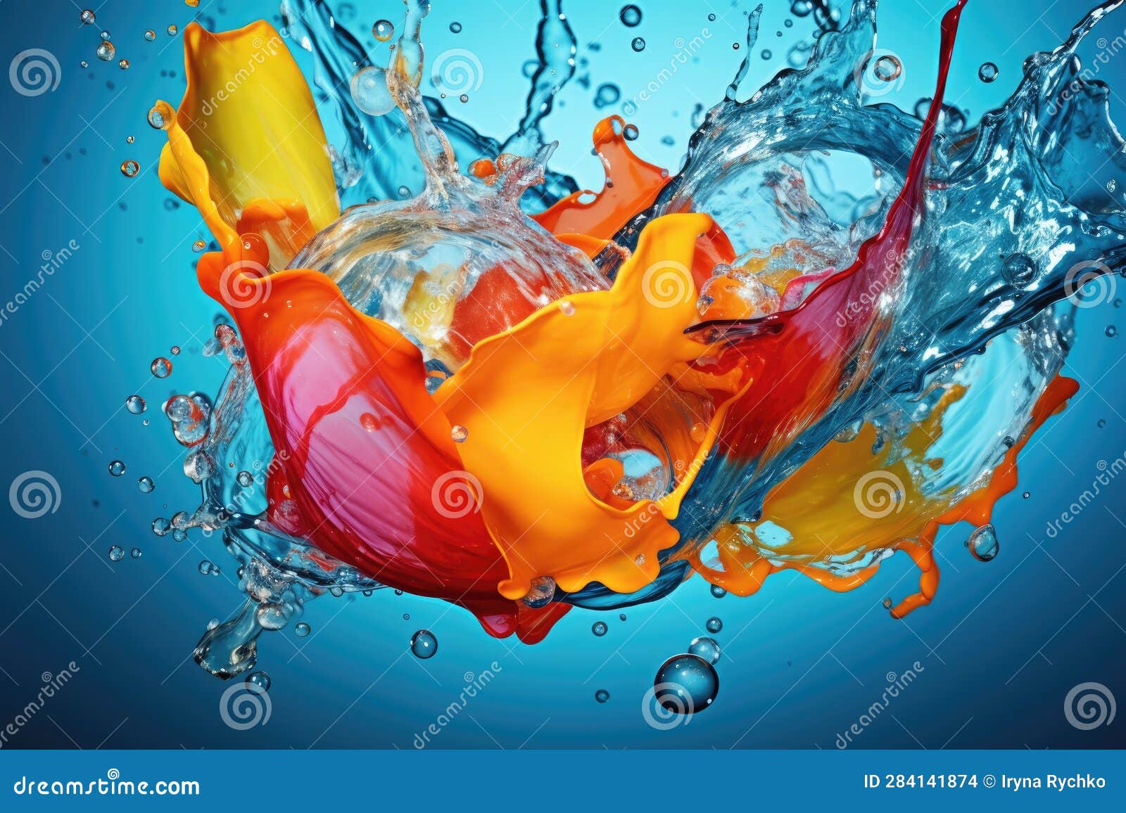 Water Splashes and Drops on Light Background Stock Illustration ...
