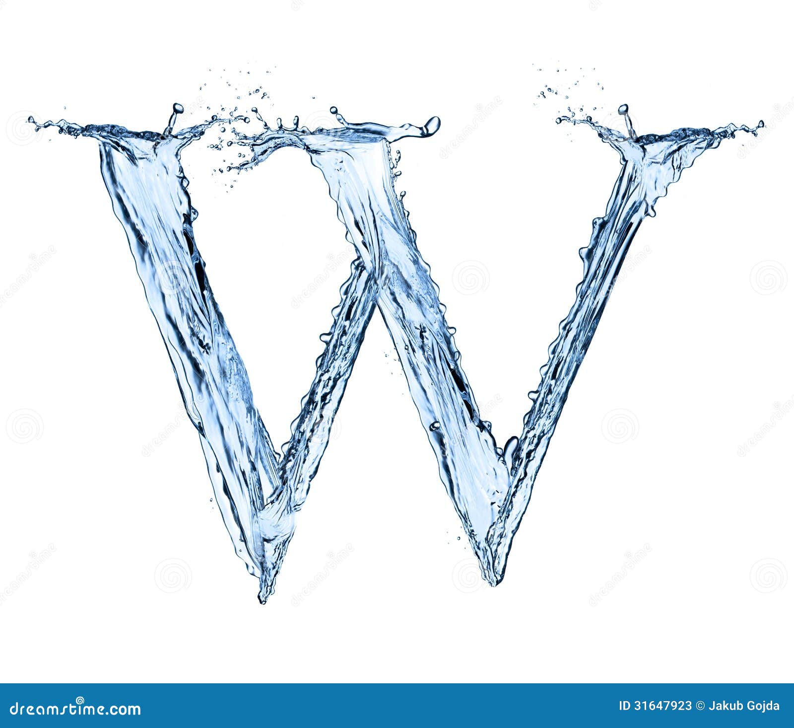 Water splashes letter stock image. Image of clear, splash - 31647923