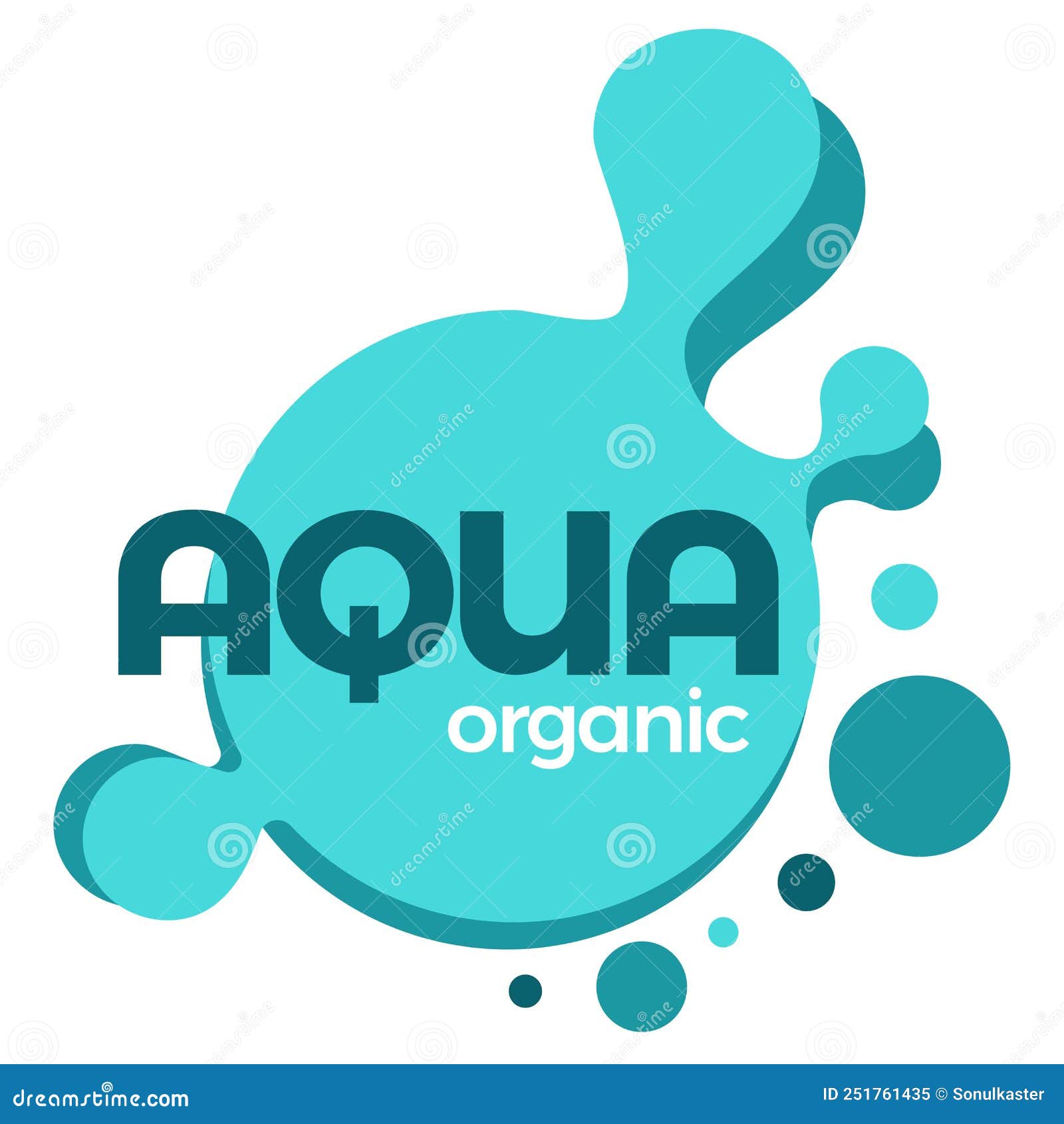 Water Splashes and Text Samples Logos and Emblems Set Vector Isolated ...