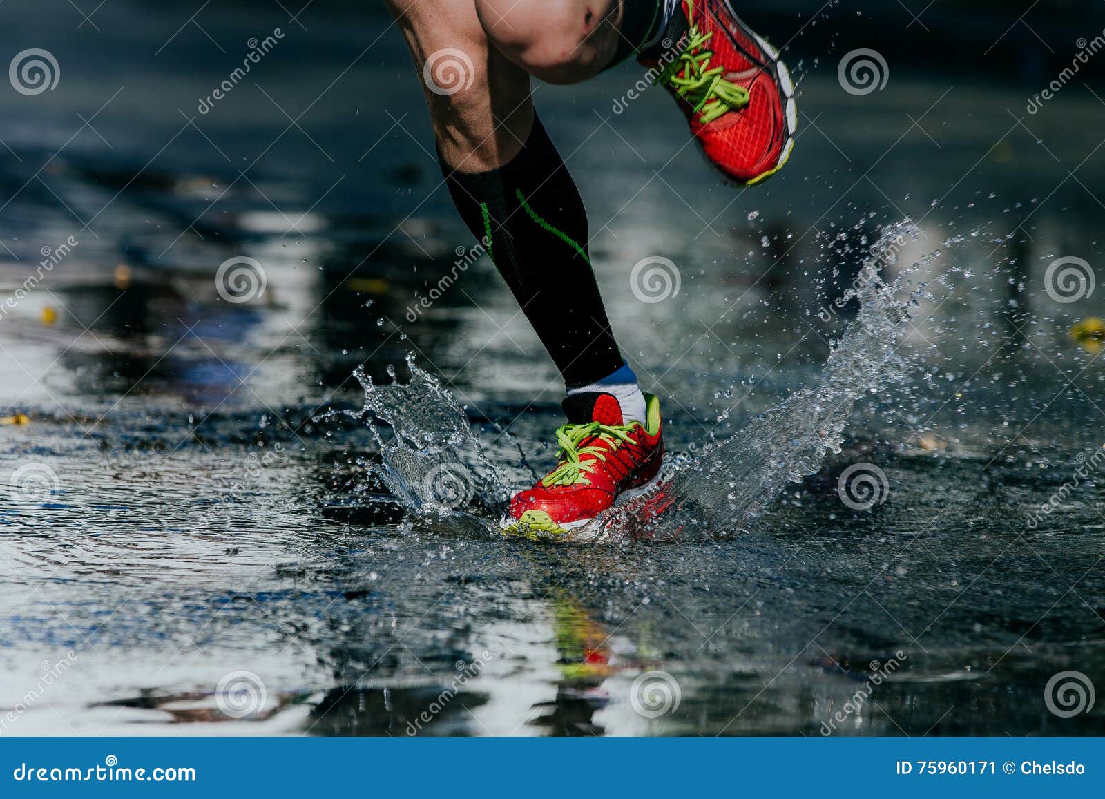 Male Athlete Running Marathon Water Spray Photos - Free & Royalty-Free ...