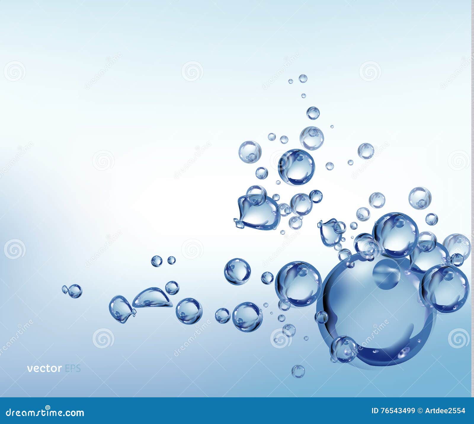 Water Bubbles Isolated On A Transparent Checkered Background. Vector ...