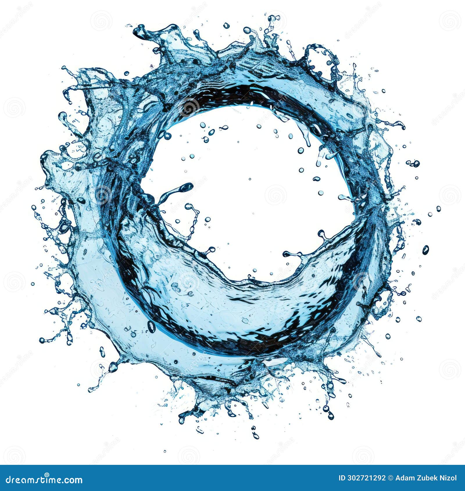 A Water Splashing in a Circle Stock Illustration - Illustration of ...