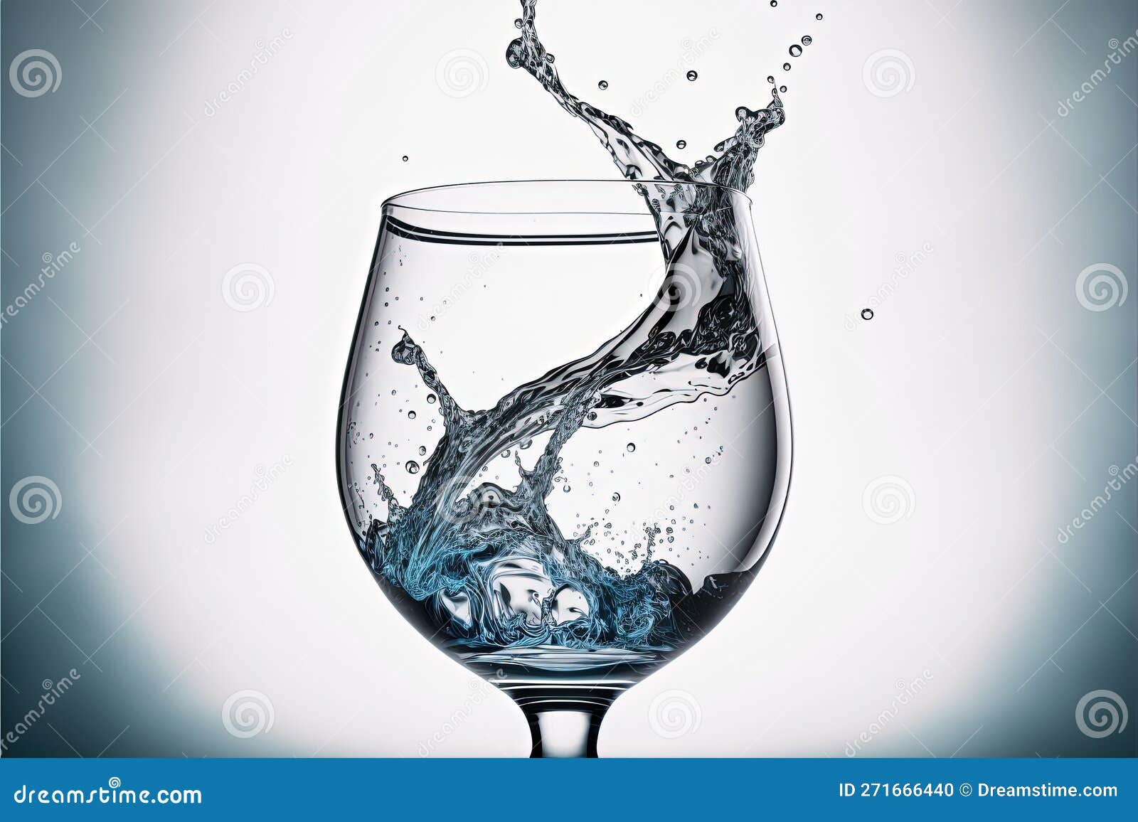 Water Splashing into Glass. Created with Generative AI Technology Stock ...