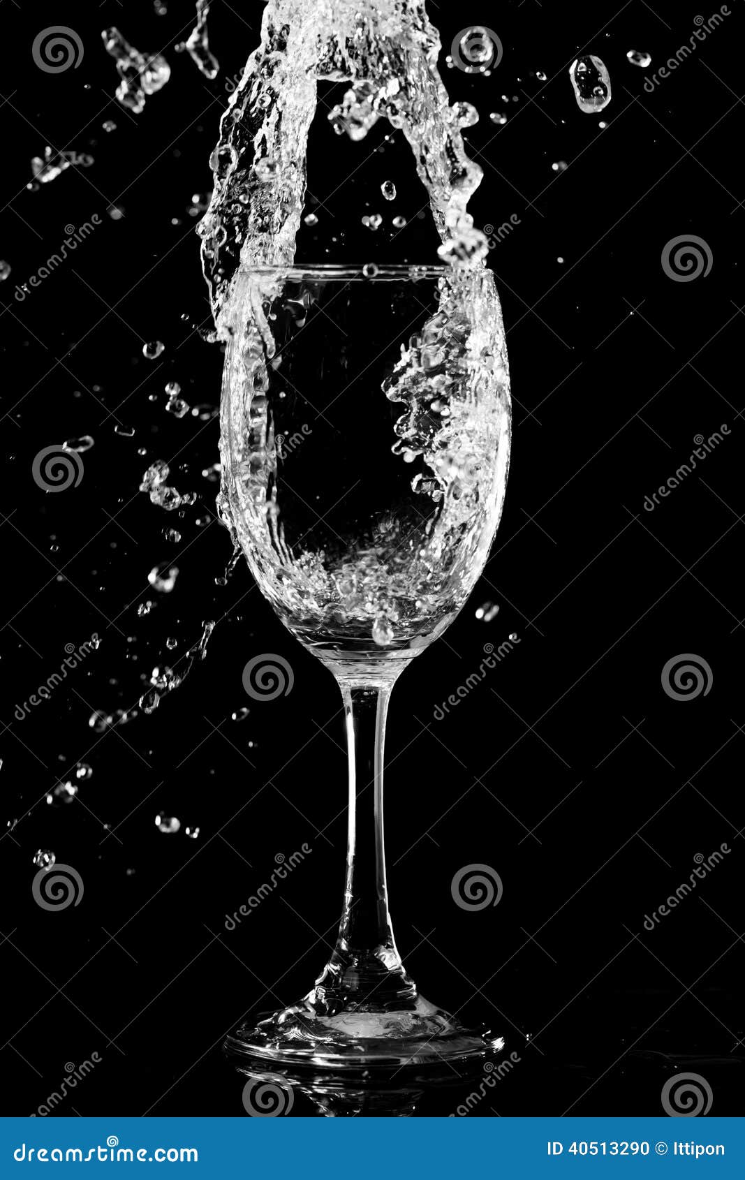 Water splashing in a glass stock photo. Image of bubble - 40513290