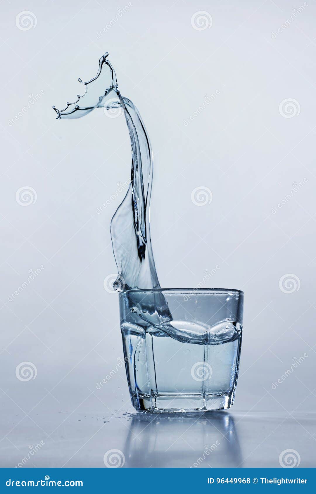 Water Splashing High Out of Glass Isolated Stock Photo - Image of water ...