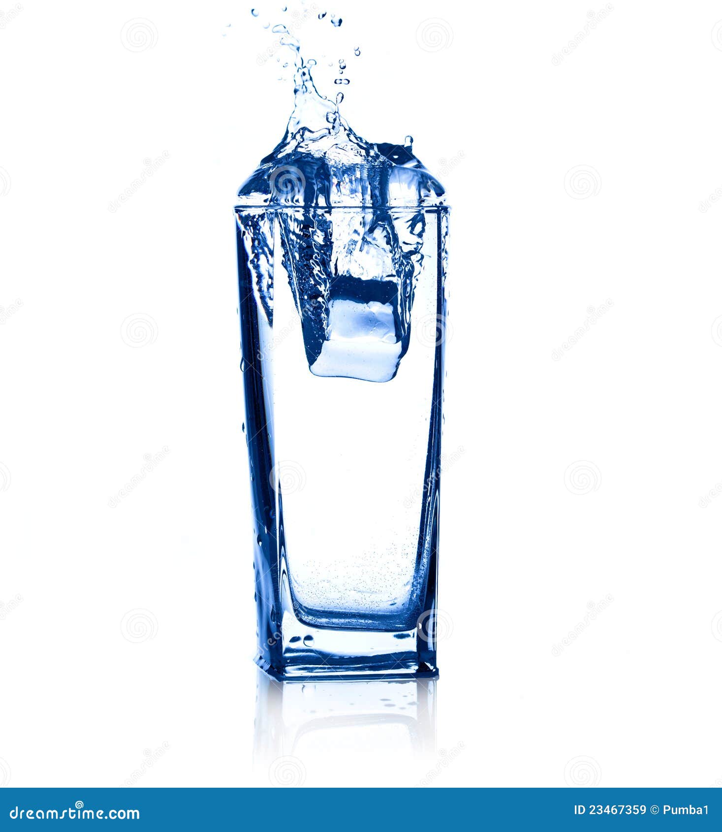 Water Splashing from Ice Cubes Stock Image - Image of colour, ripple ...