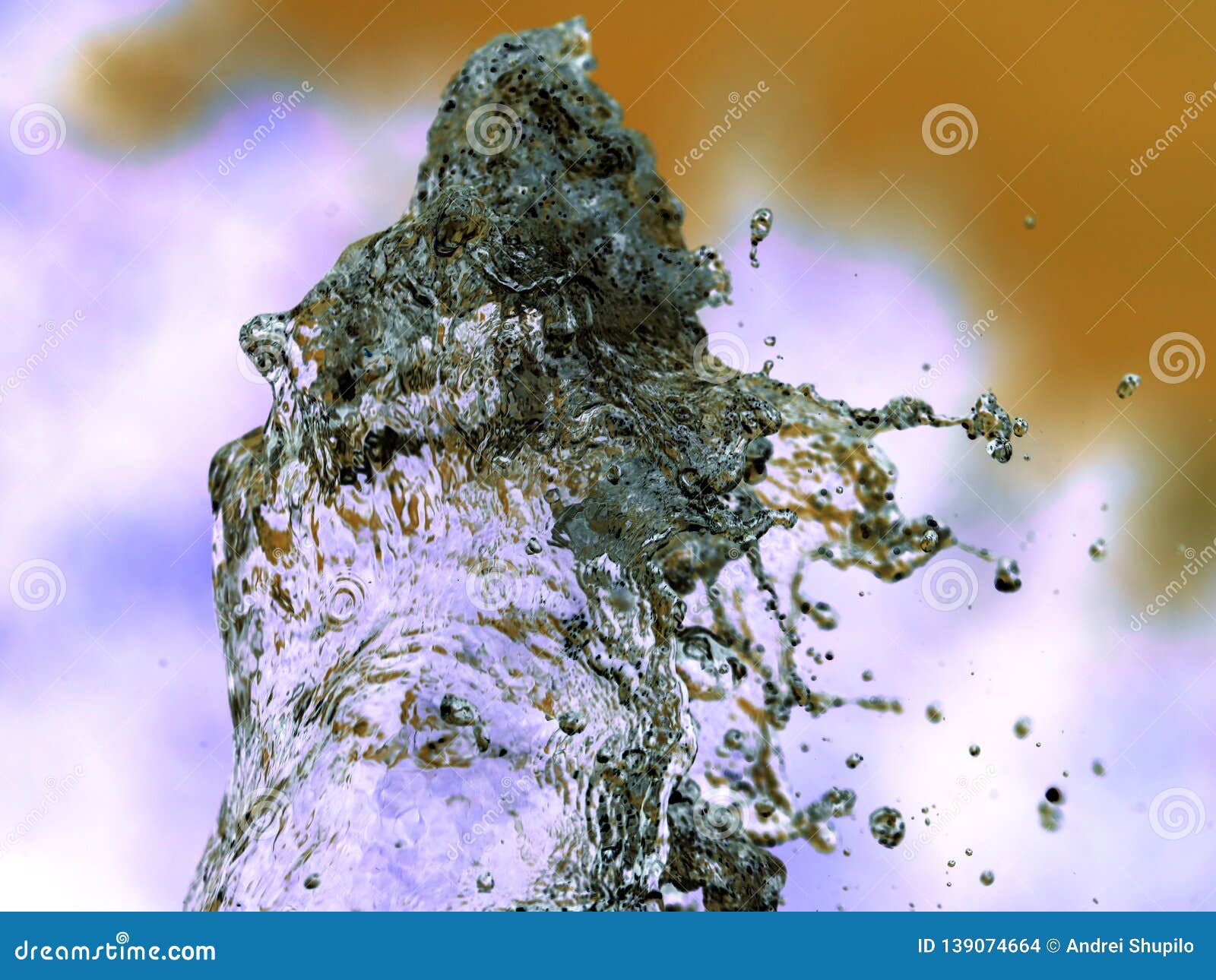 Water Splashing in Inversion As an Abstract Background Stock Photo ...