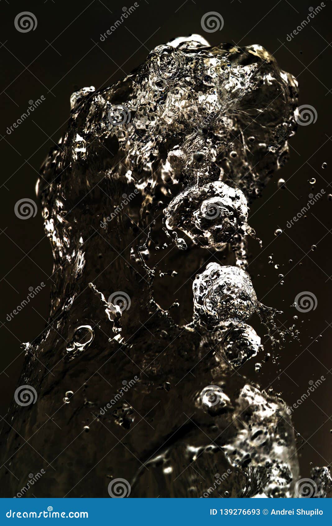 Water Splashing in Inversion As an Abstract Background Stock Image ...