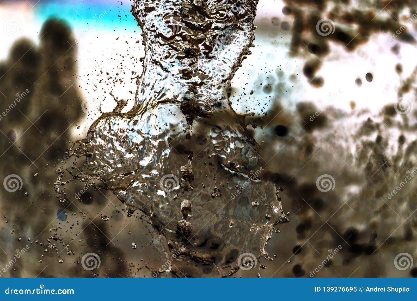 Water Splashing in Inversion As an Abstract Background Stock Image ...