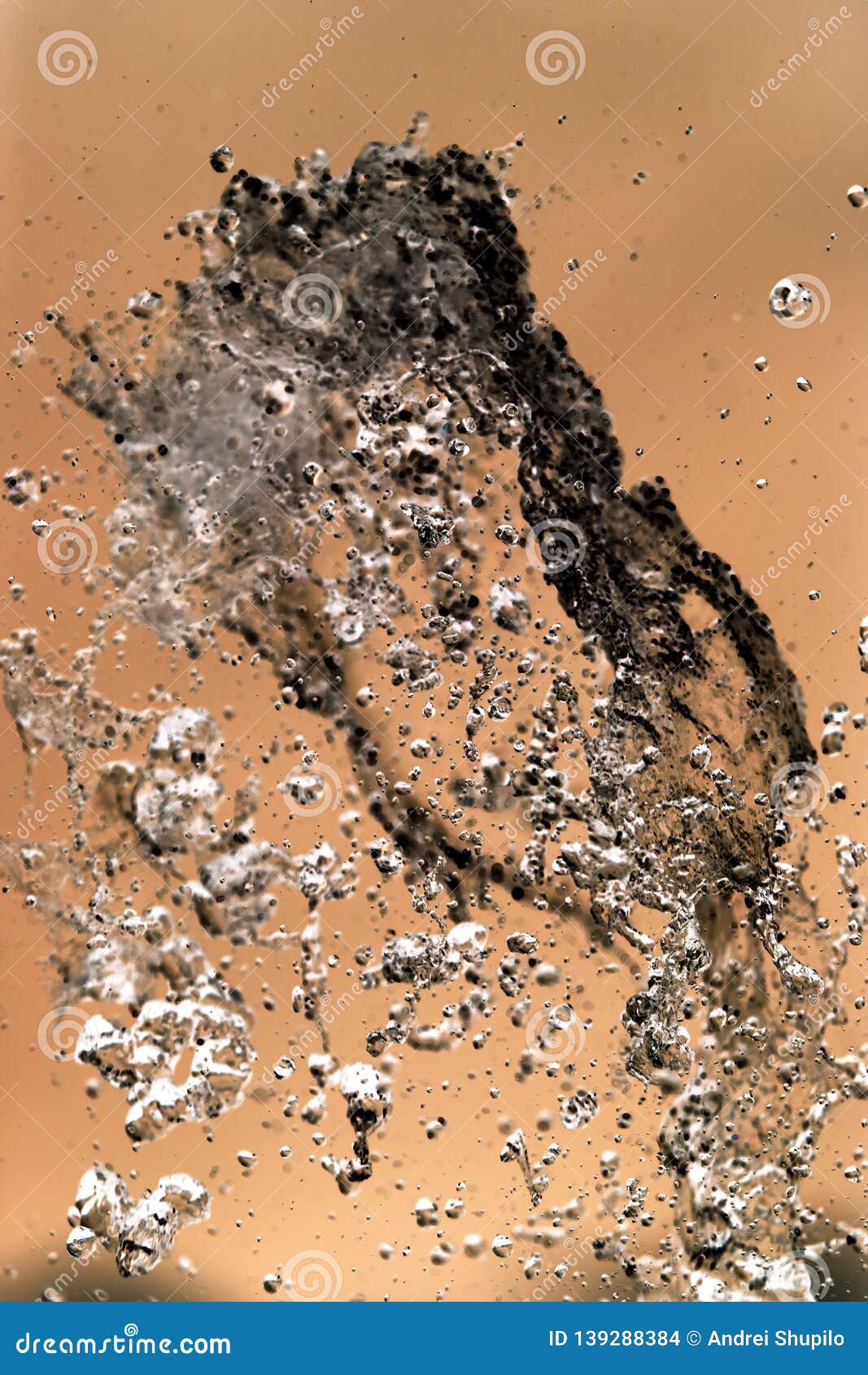 Water Splashing in Inversion As an Abstract Background Stock Photo ...