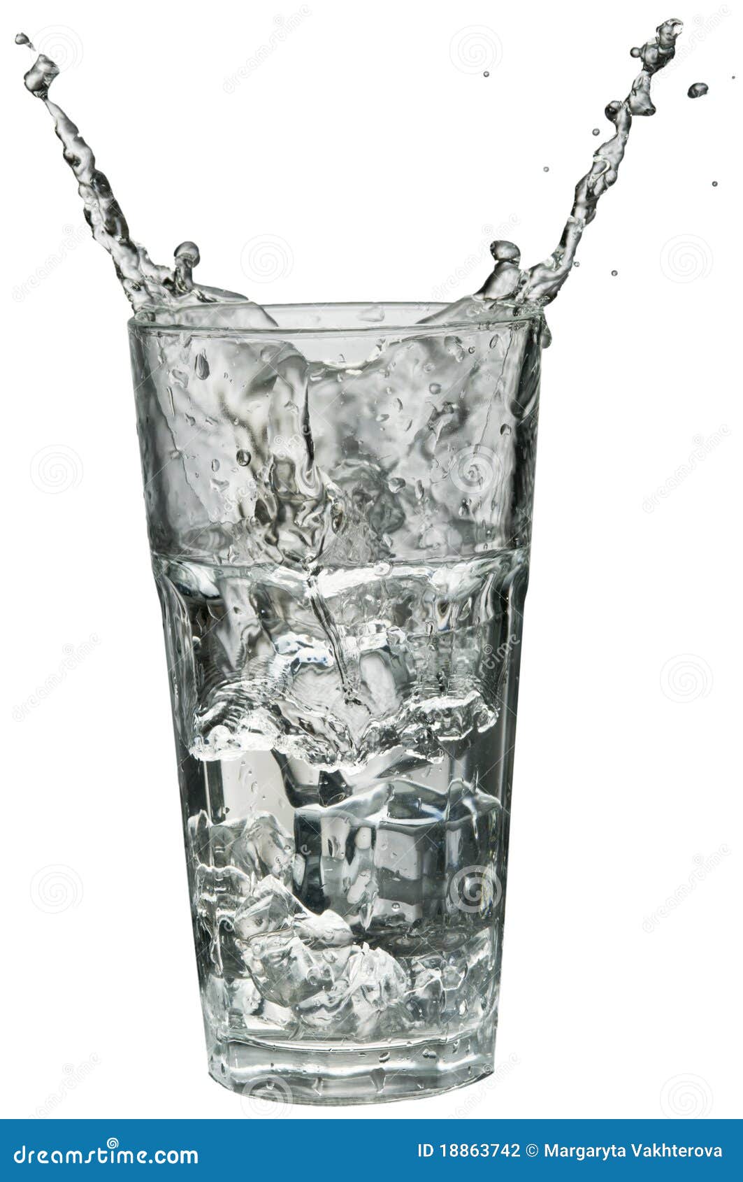 Water Splashing Out of a Glass Stock Photo - Image of natural, clean ...