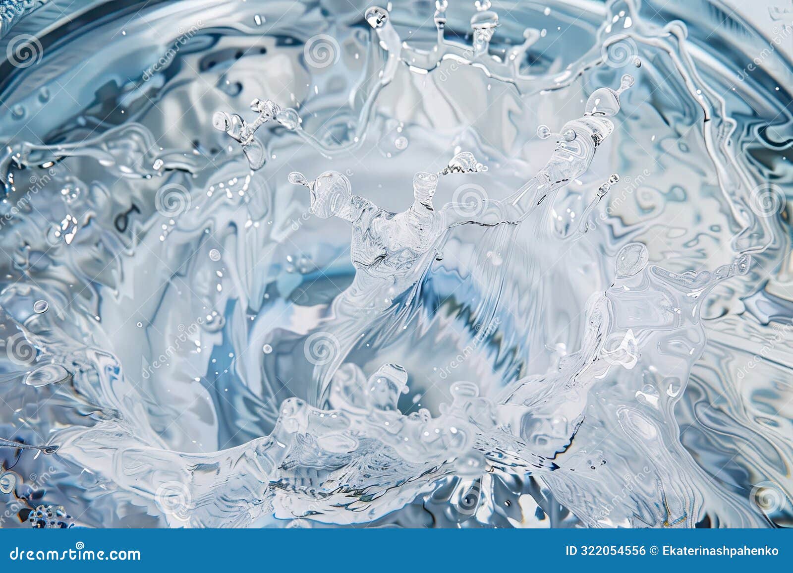 Water Splashing Out of the Washing Machine Drum, in a Closeup View ...