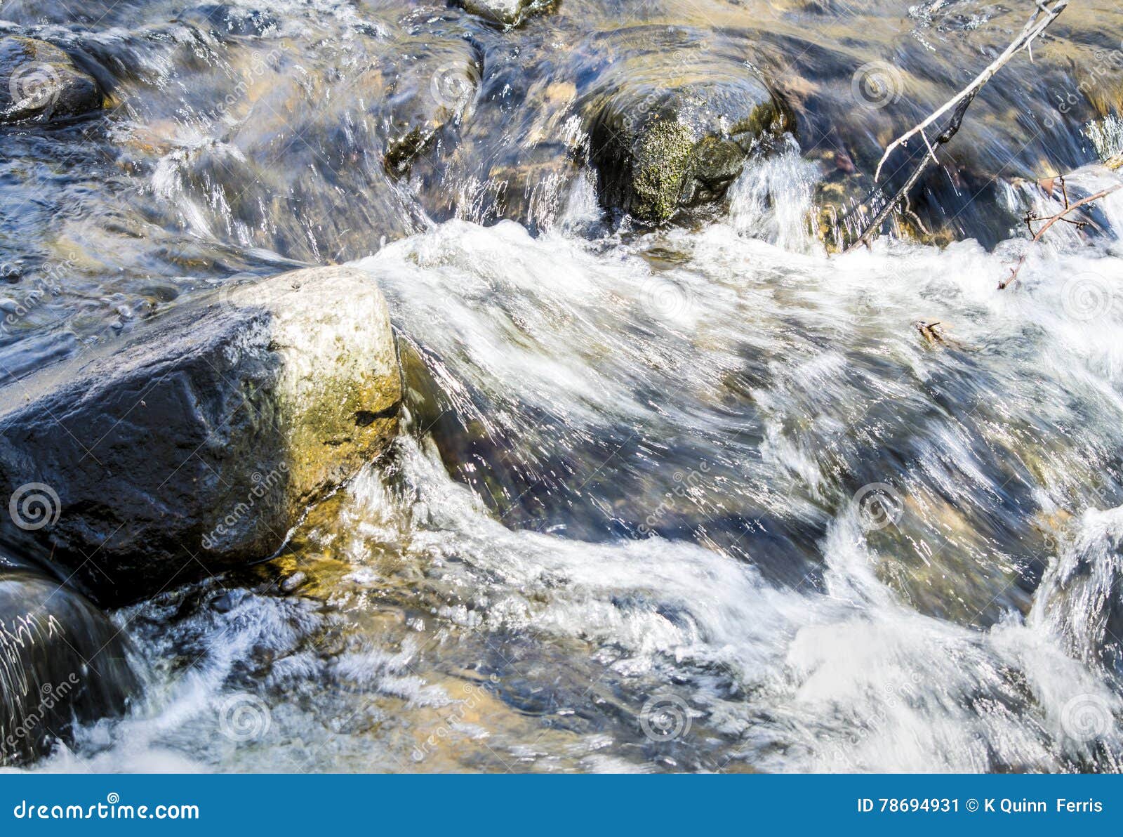 Water Splashing Over Rocks stock image. Image of brook - 78694931