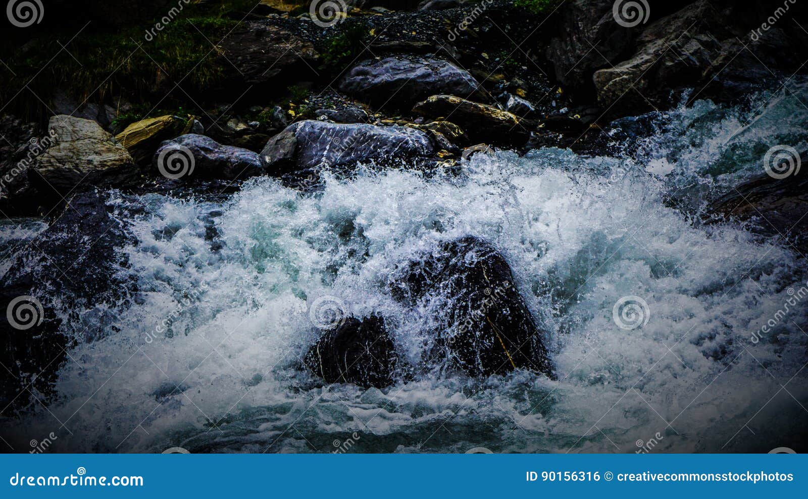 Water Splashing On Rocks Picture. Image: 90156316