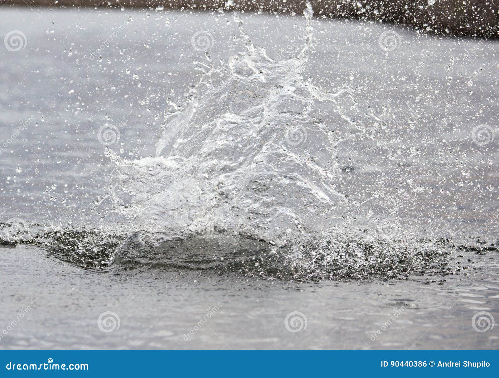 Water Splashing from a Stone in the River Stock Photo - Image of ...