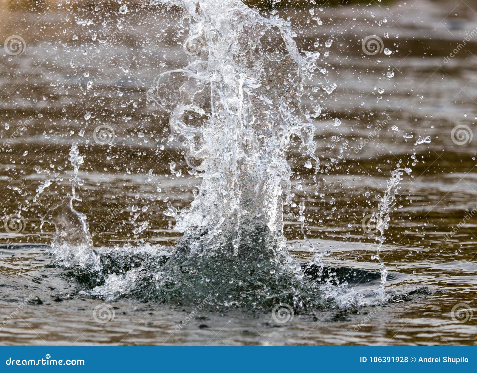 Water Splashing from a Stone in the River Stock Photo - Image of break ...