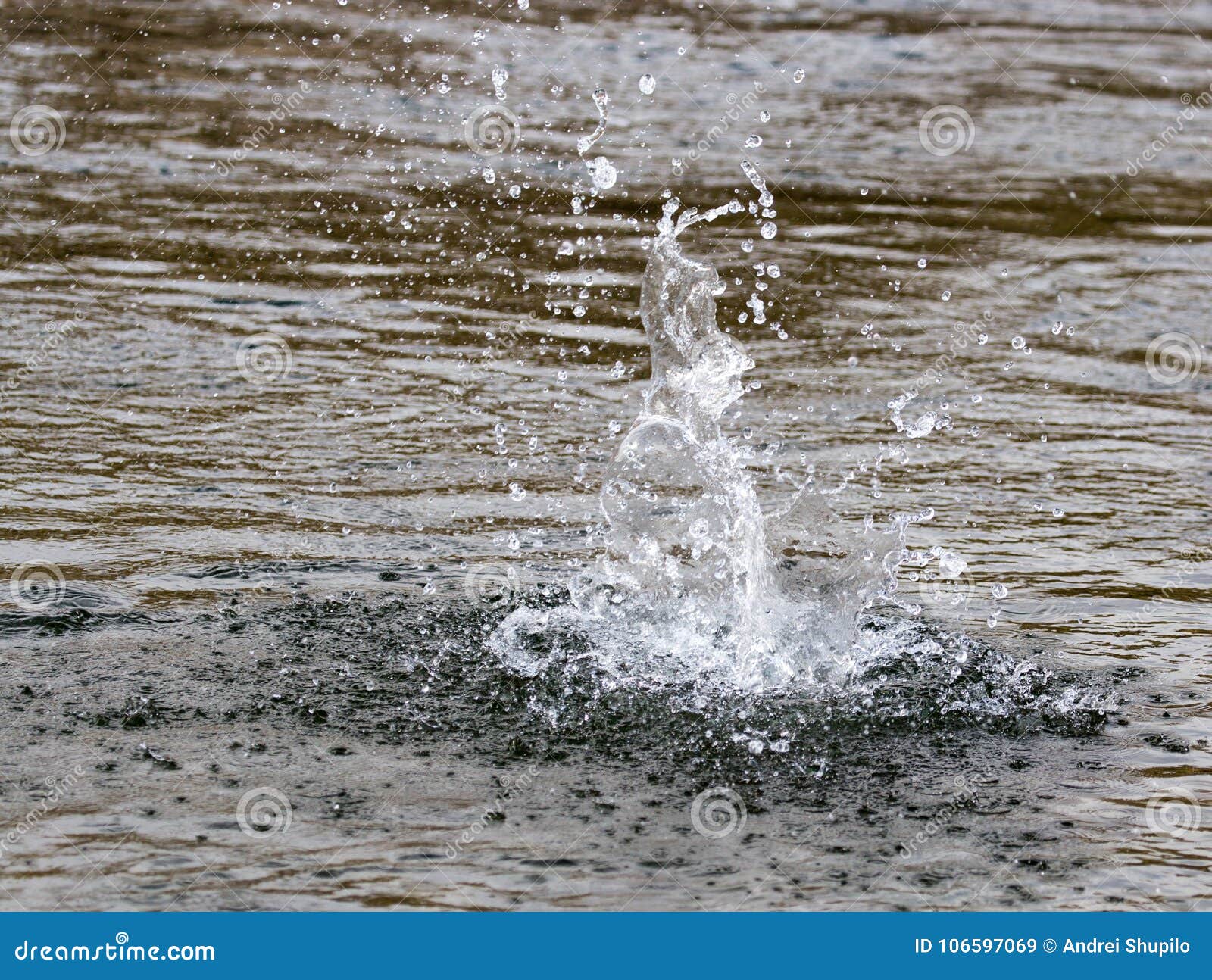 Water Splashing from a Stone in the River Stock Image - Image of stone ...