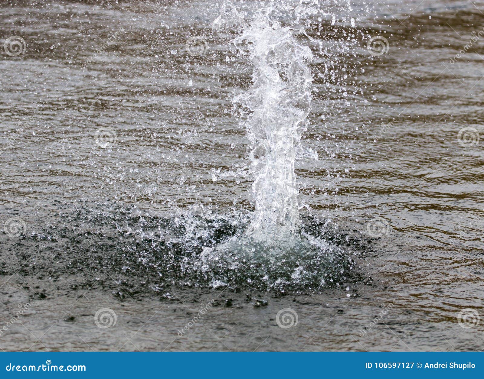 Water Splashing from a Stone in the River Stock Image - Image of ...