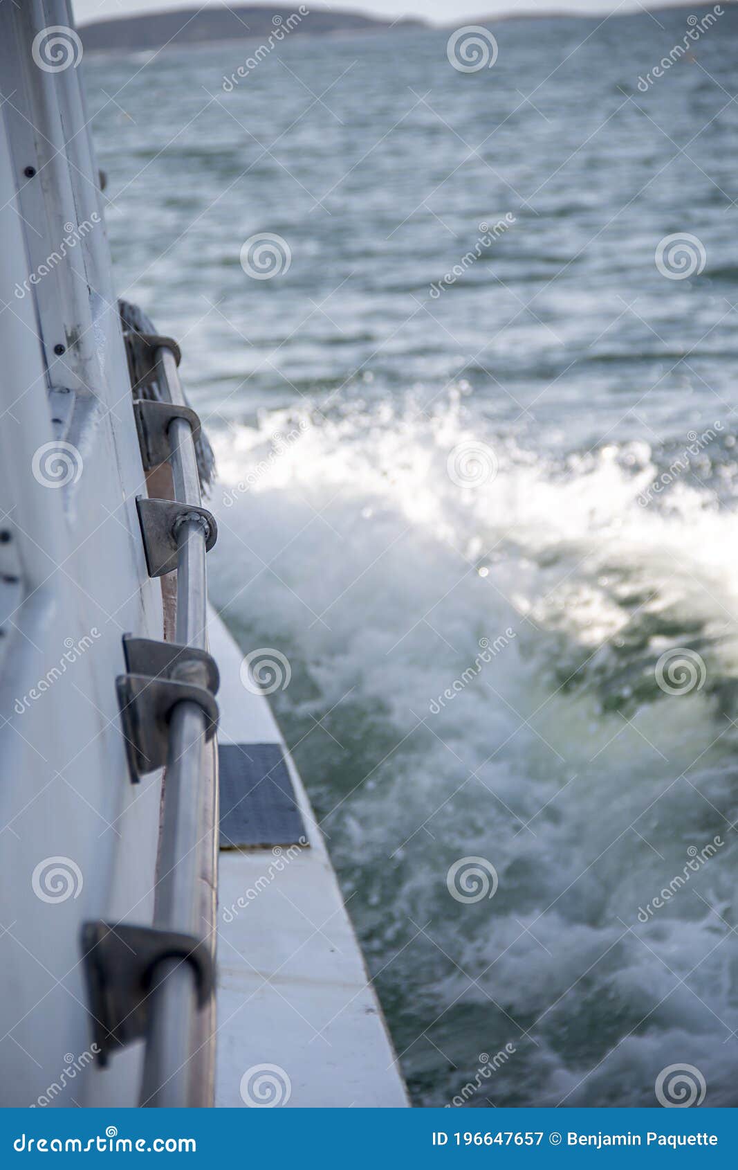Water Splashing Up on the Side of a Boat in the Ocean Stock Image ...